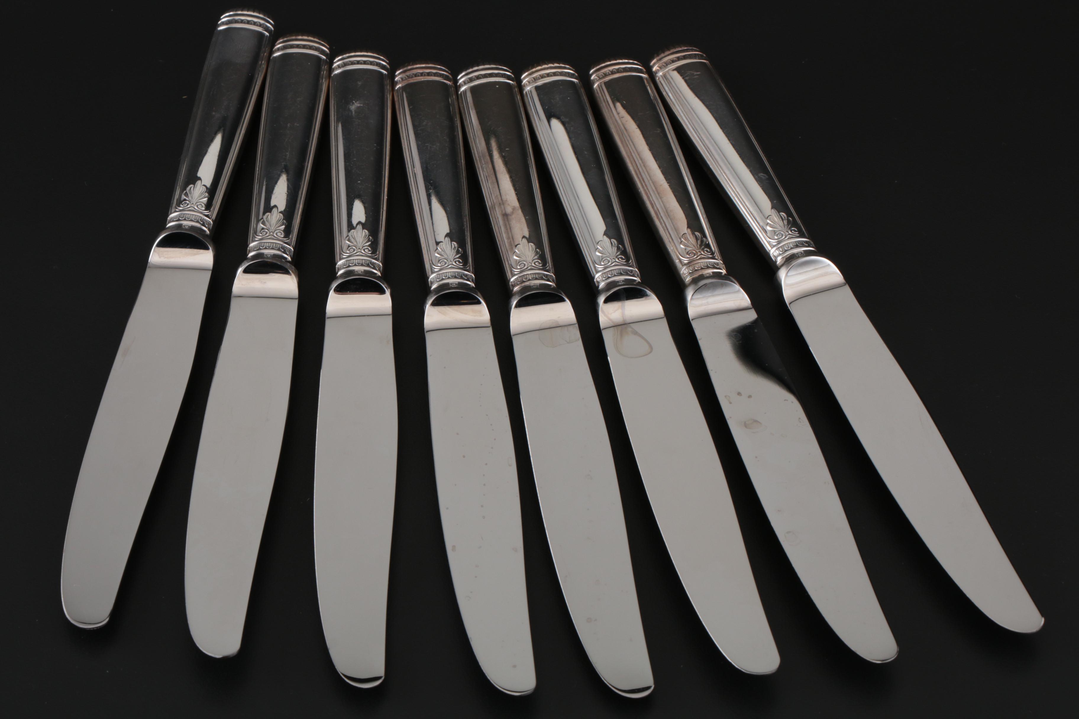 Christofle "Malmaison" Silver Plate Flatware Service for Eight | EBTH