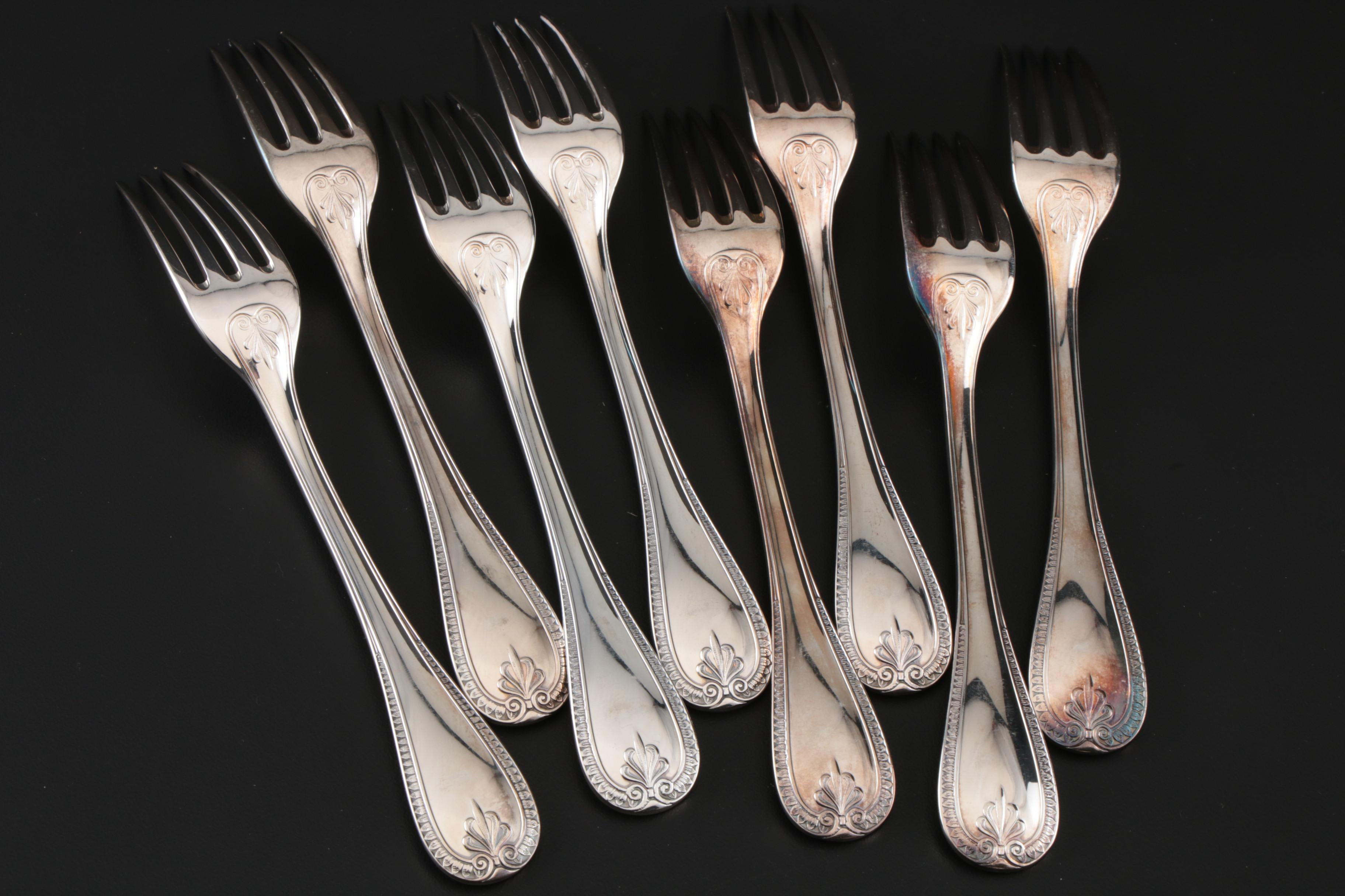 Christofle "Malmaison" Silver Plate Flatware Service for Eight | EBTH