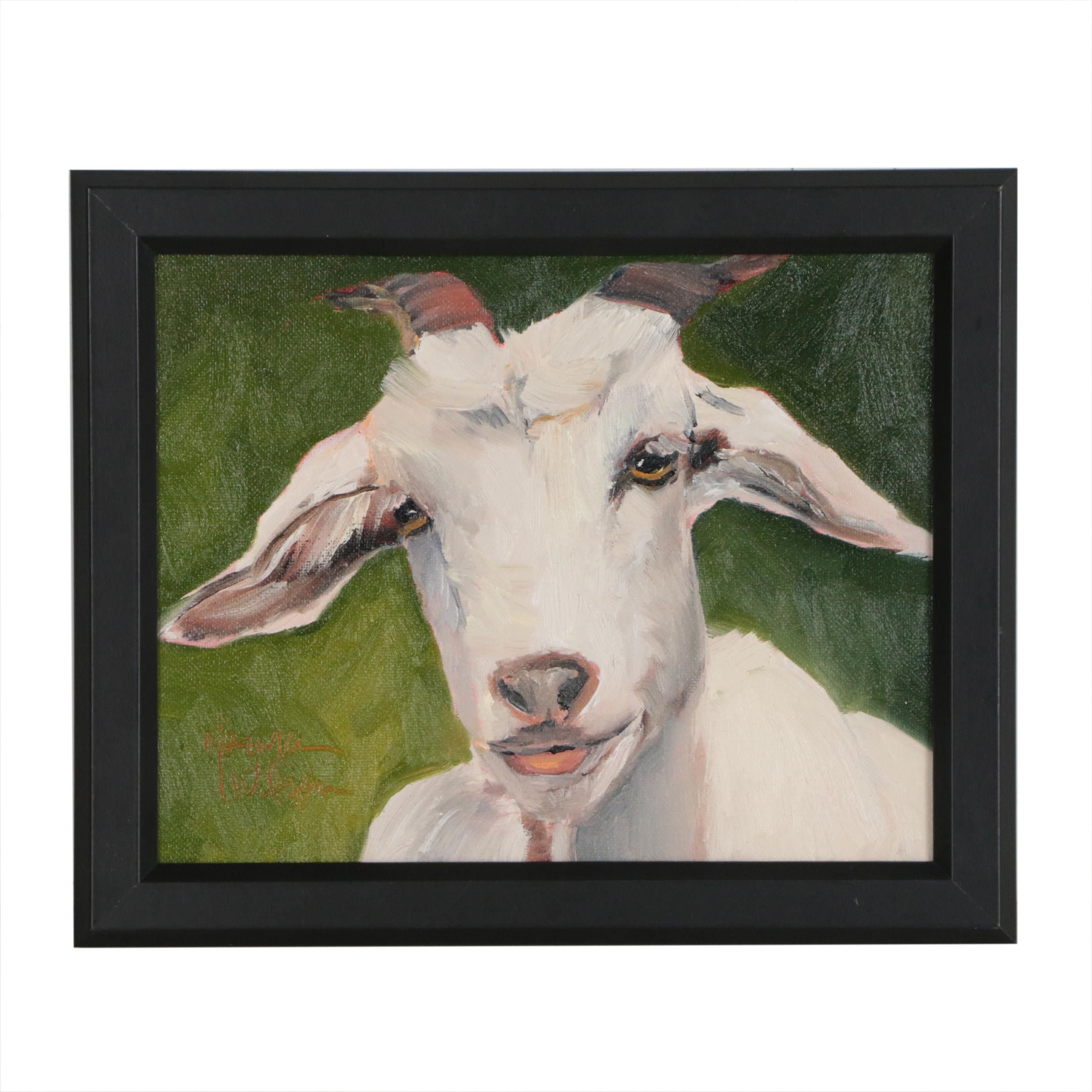 Norma Wilson Oil Painting of Goat | EBTH