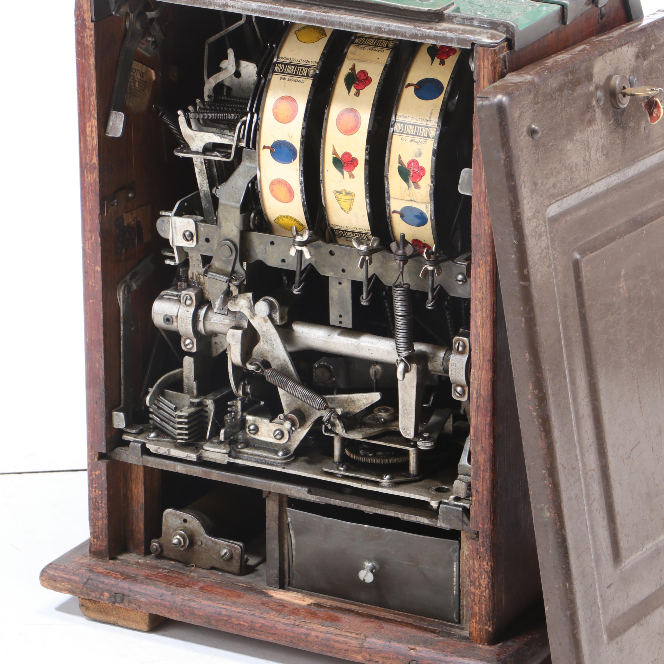 Vintage Mills Castle Ten-Cent Slot Machine, Early to Mid 20th Century ...