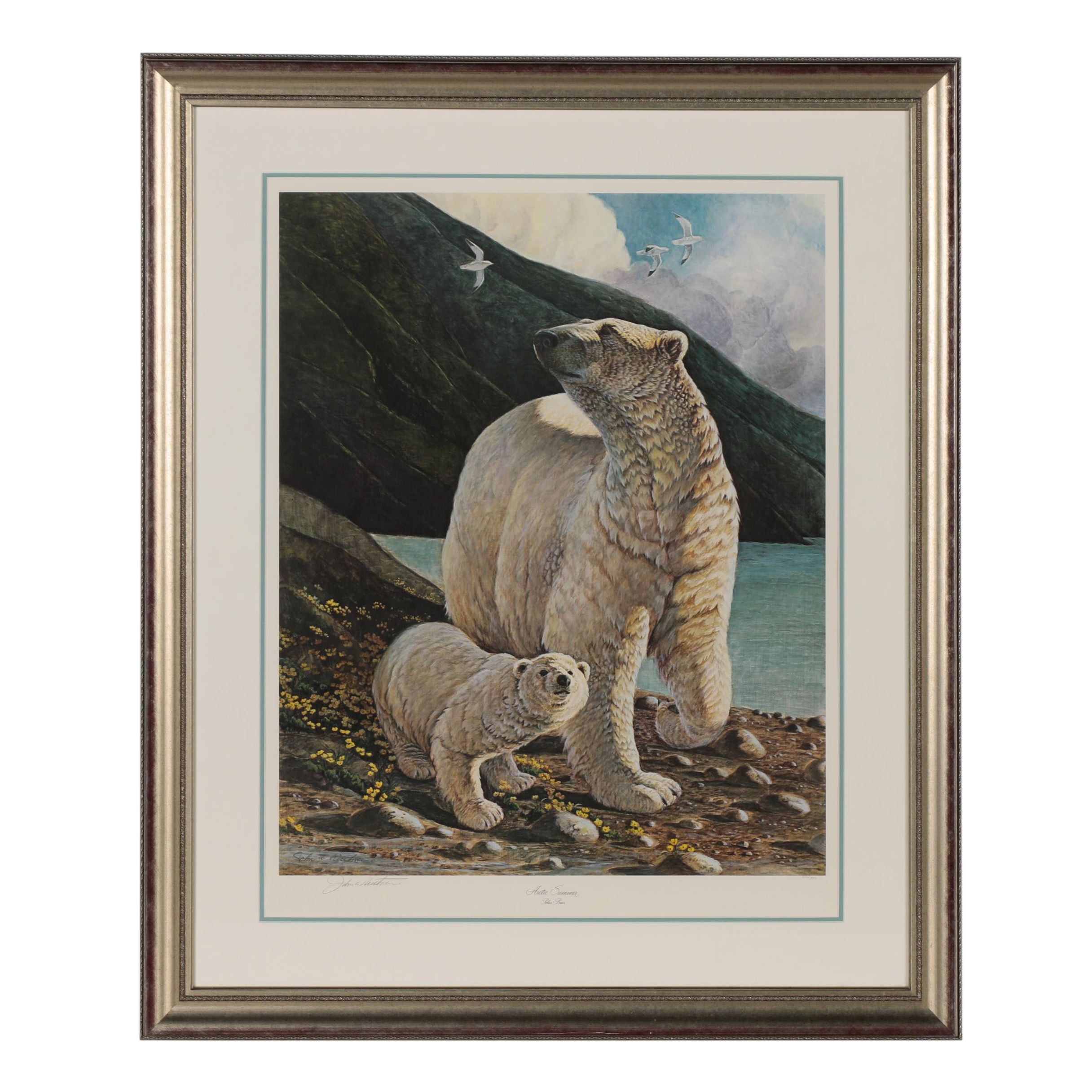 John A. Ruthven Offset Lithograph "Arctic Summer-Polar Bear" | EBTH