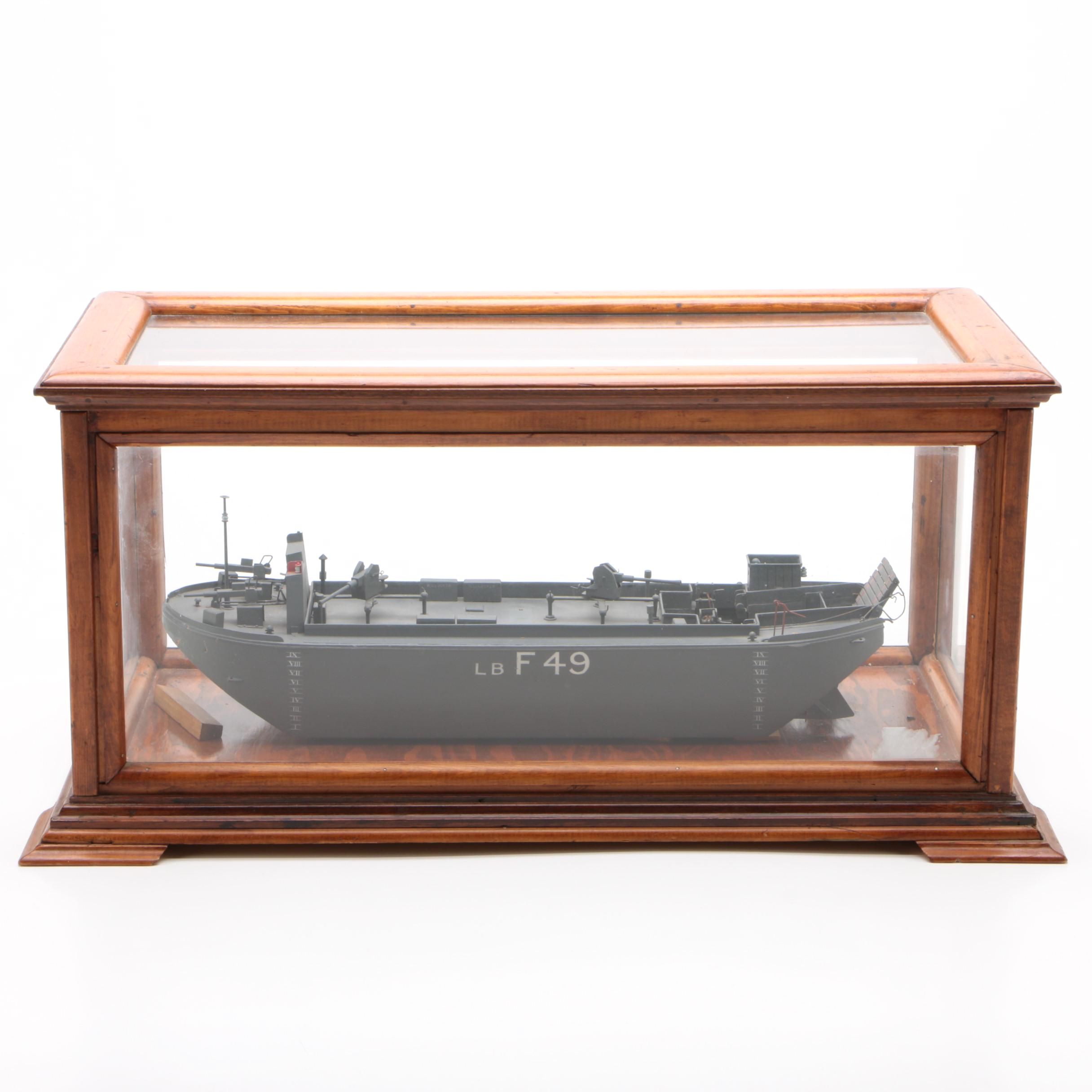 Handcrafted World War II "Duck" Landing Craft Model in Tabletop Display ...