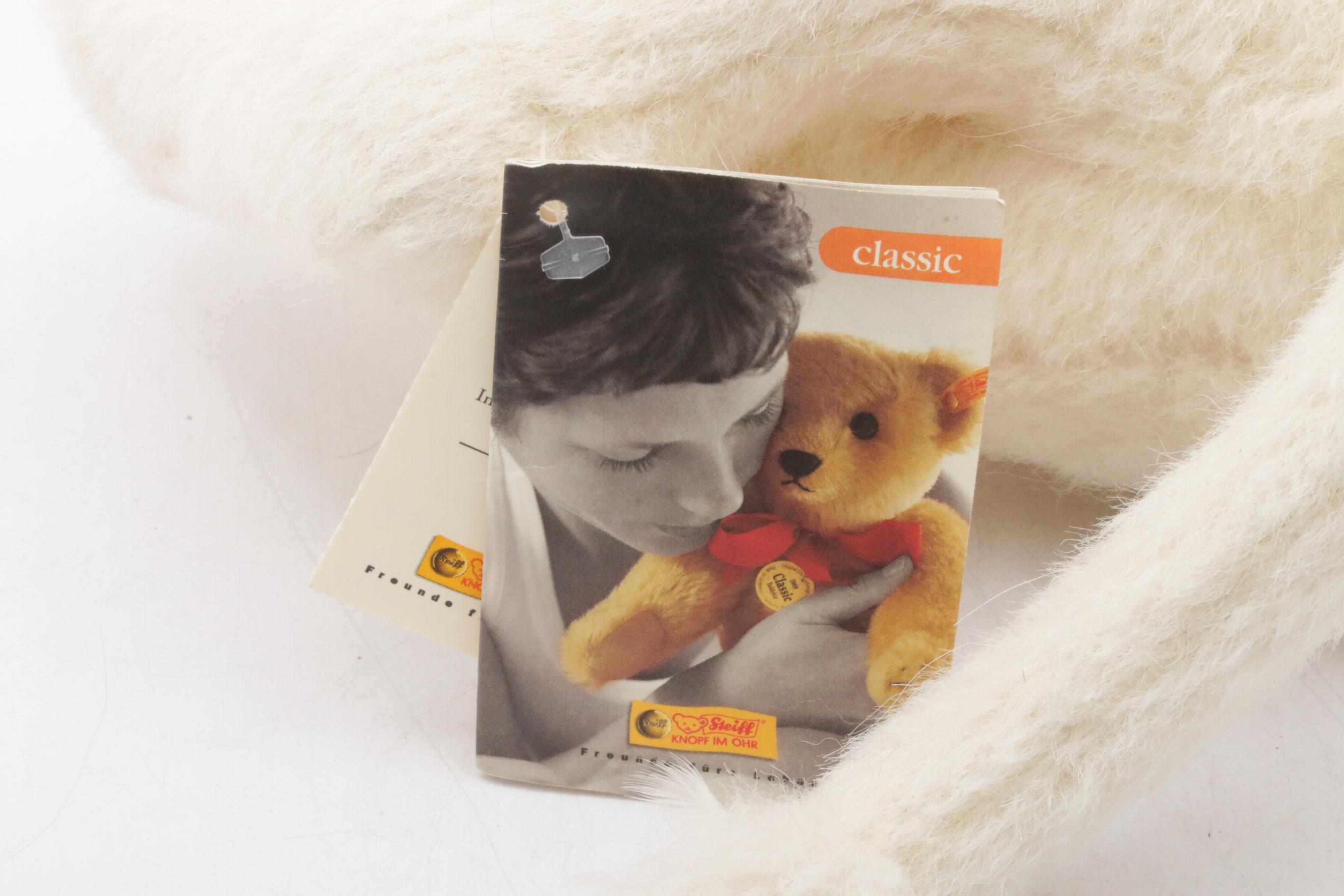 Steiff "Paddy" Alpaca Retired White Lion Tagged Plush | EBTH