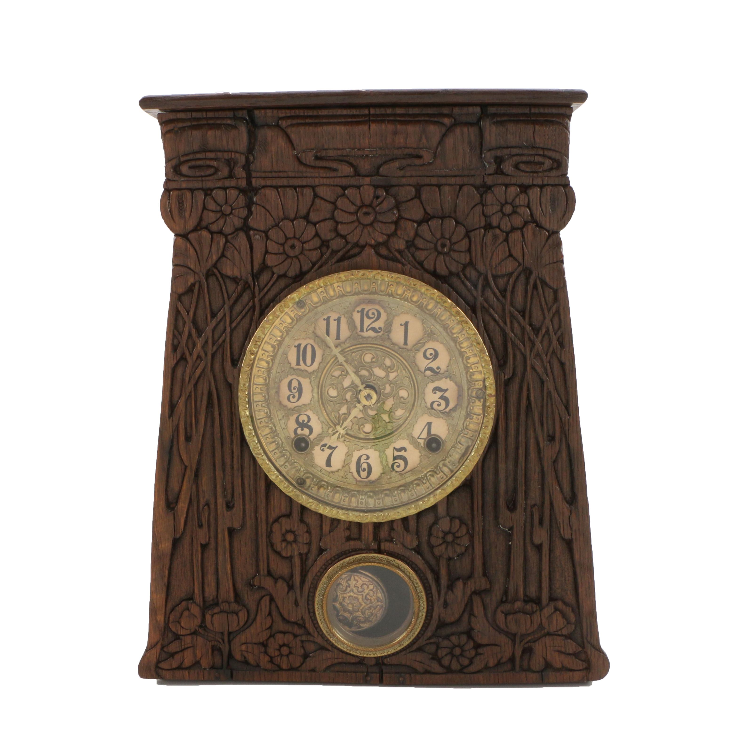 Wm. L. Gilbert "Artisan T" Clock Arts and Crafts Mantle Clock ...