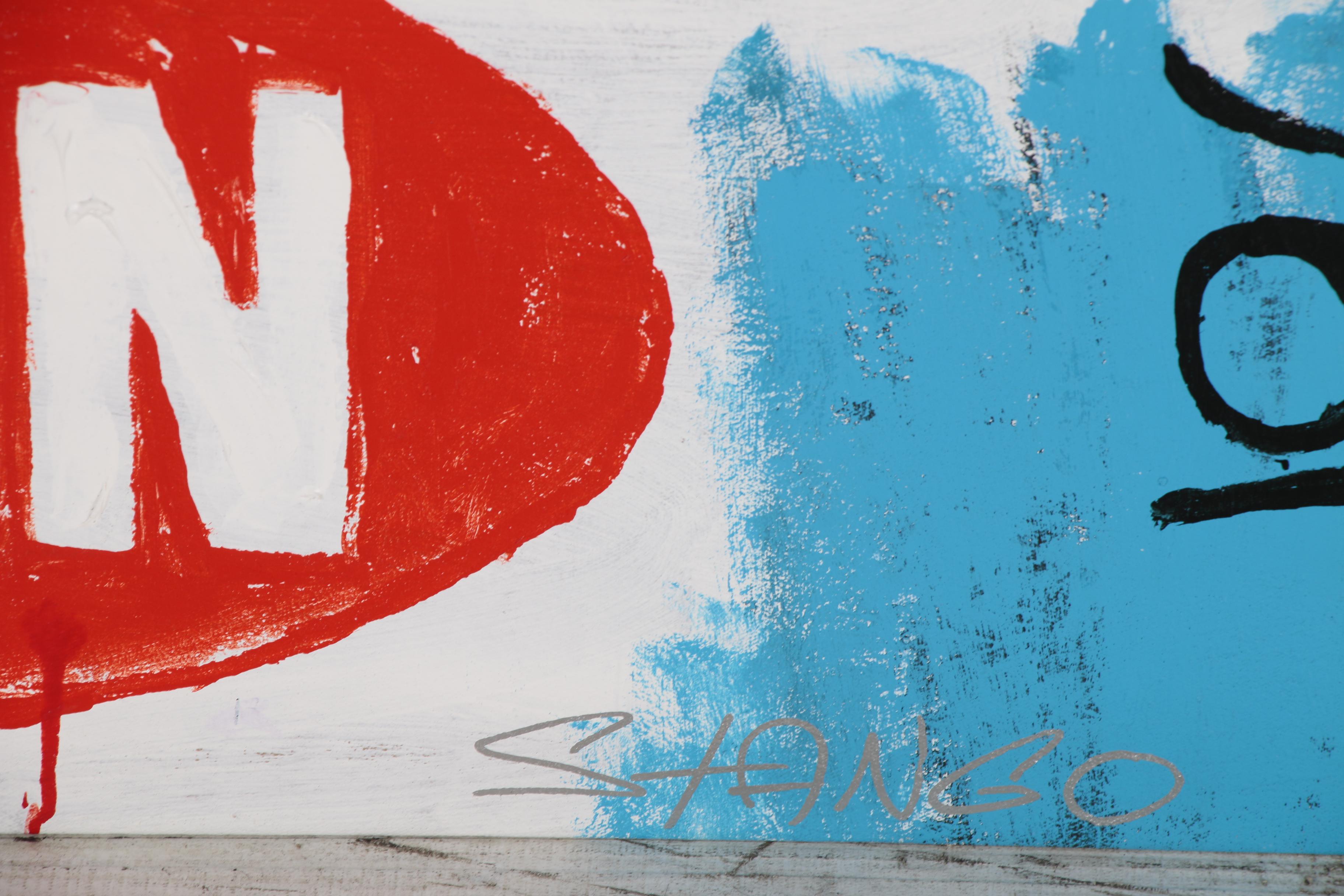 John Stango Monumental Pop Art Mixed Media Painting "Basquiat - Krylon ...