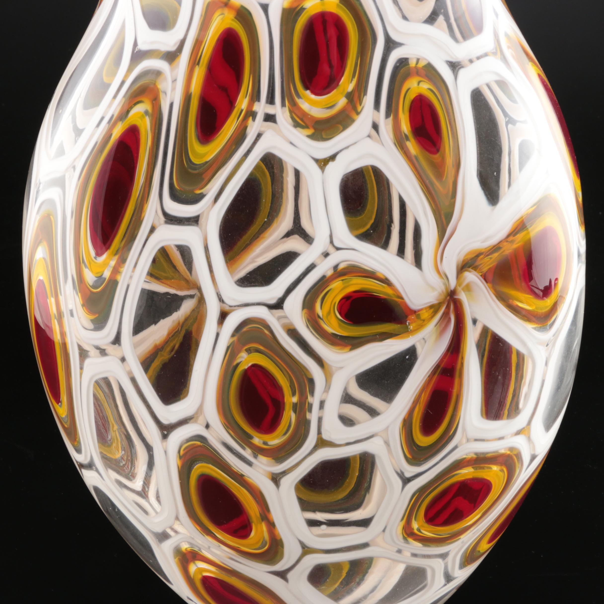 David Patchen Cellular "Foglio" Handblown Art Glass Vase | EBTH