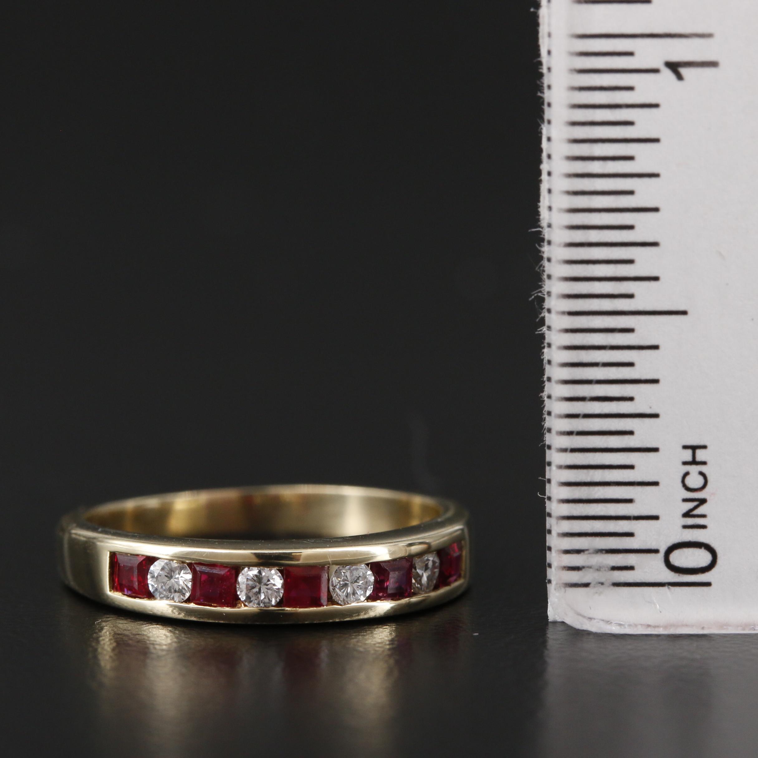 14K Ruby and Diamond Channel Set Ring | EBTH