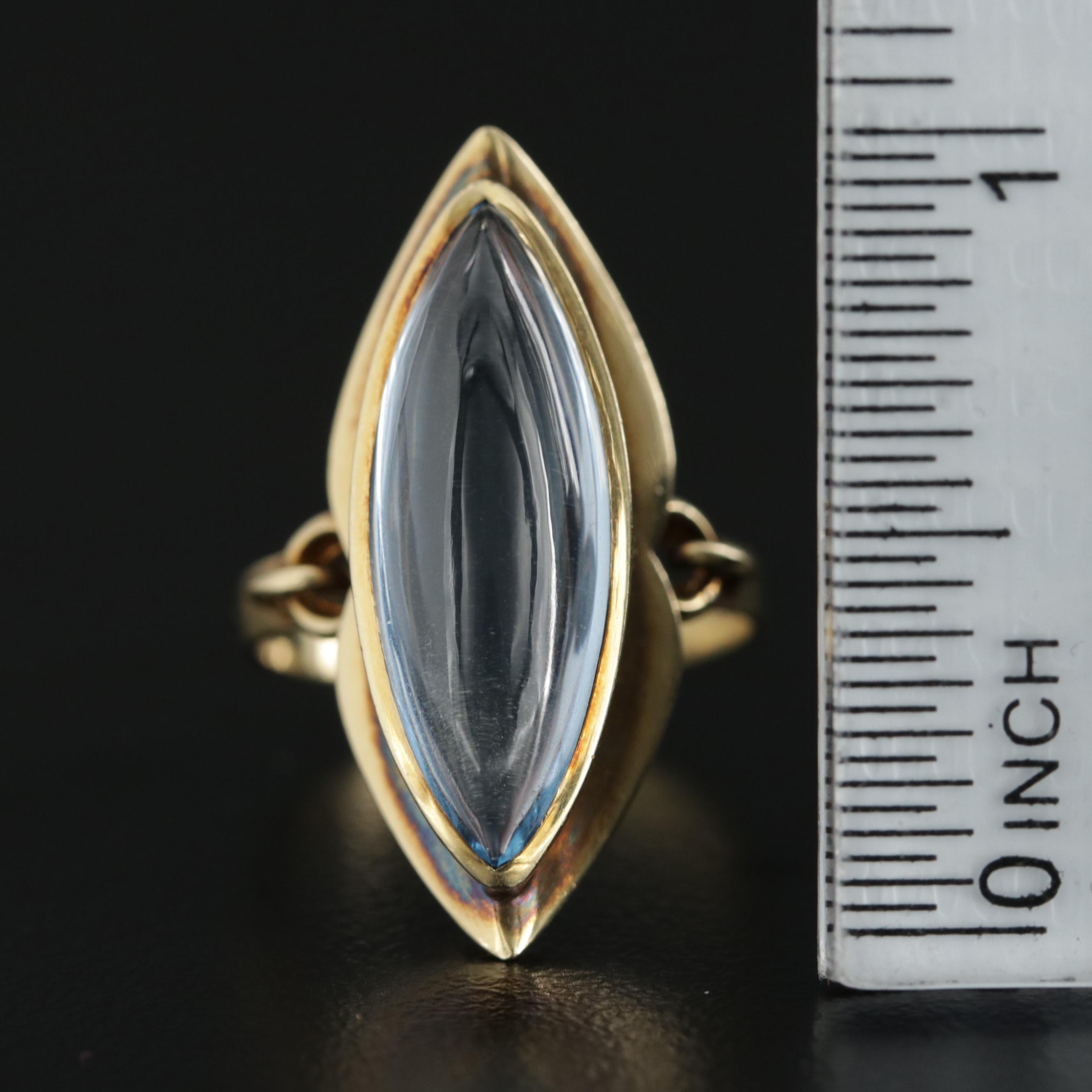 Vintage 14K Yellow Gold Spinel Ring | EBTH