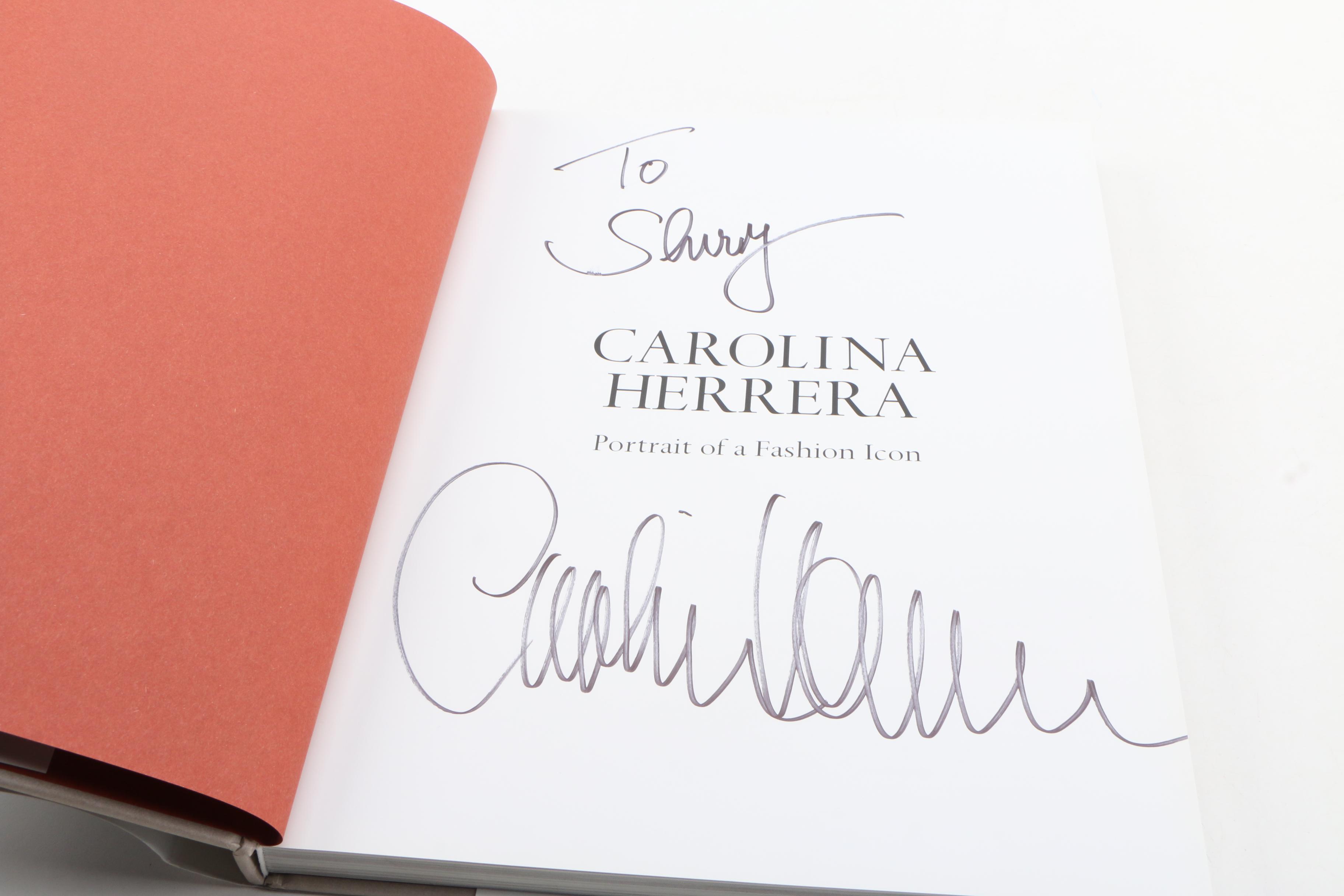 Art Books Signed by Carolina Herrera, Raul Diaz and Wolf Kahn ...