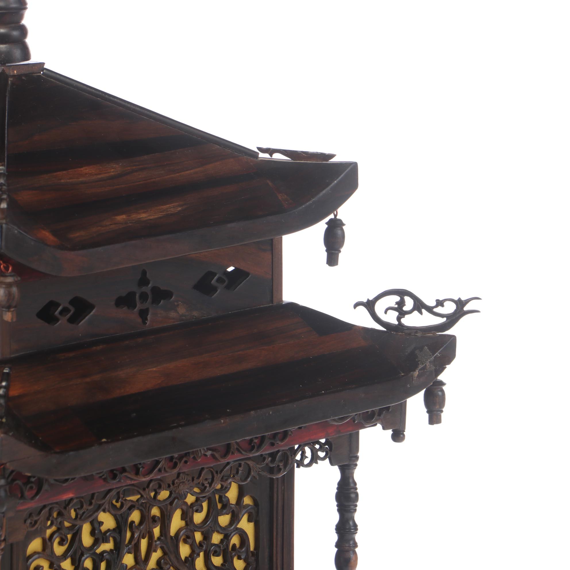 Chinese Fret-Carved Pagoda Floor Lamp | EBTH