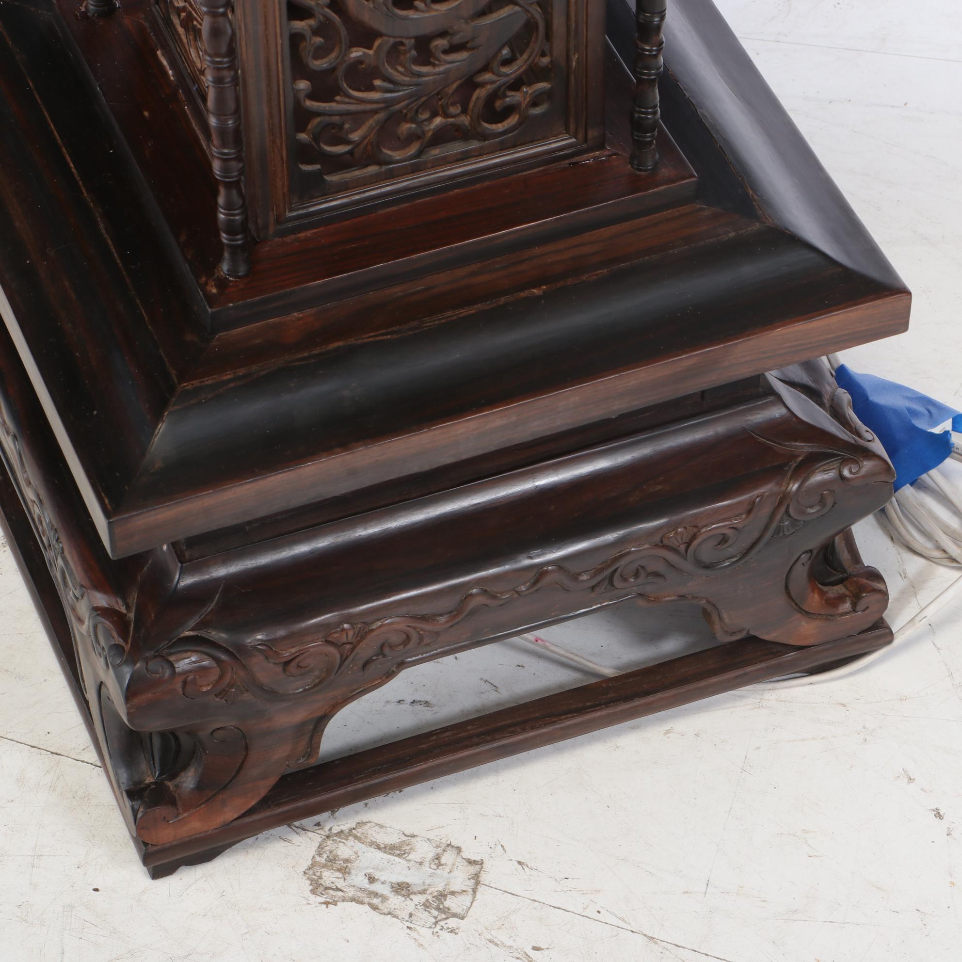Chinese Fret-Carved Pagoda Floor Lamp | EBTH