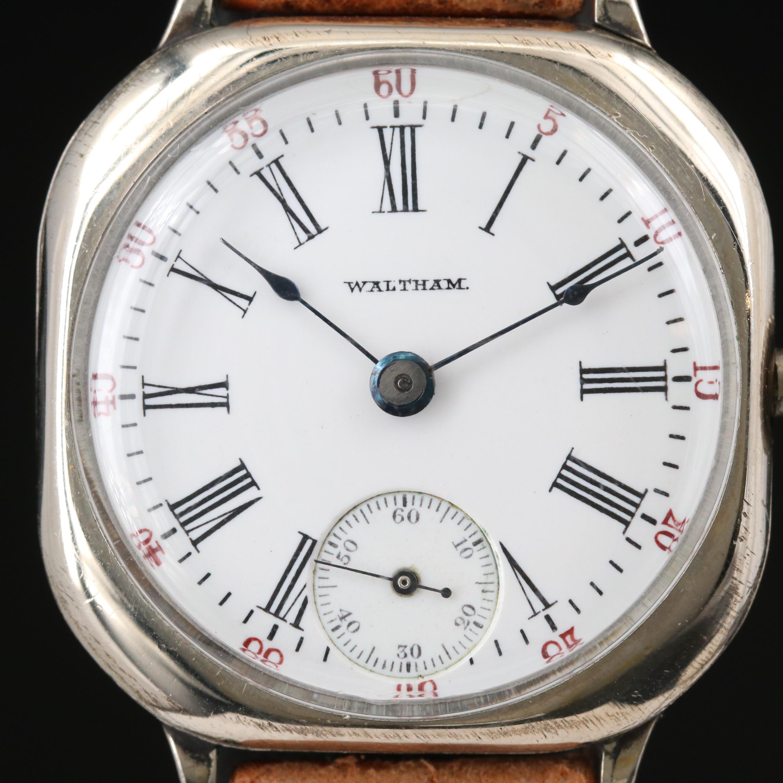 Antique Waltham Seaside White Gold Plated Stem Wind Watch, 1902 | EBTH