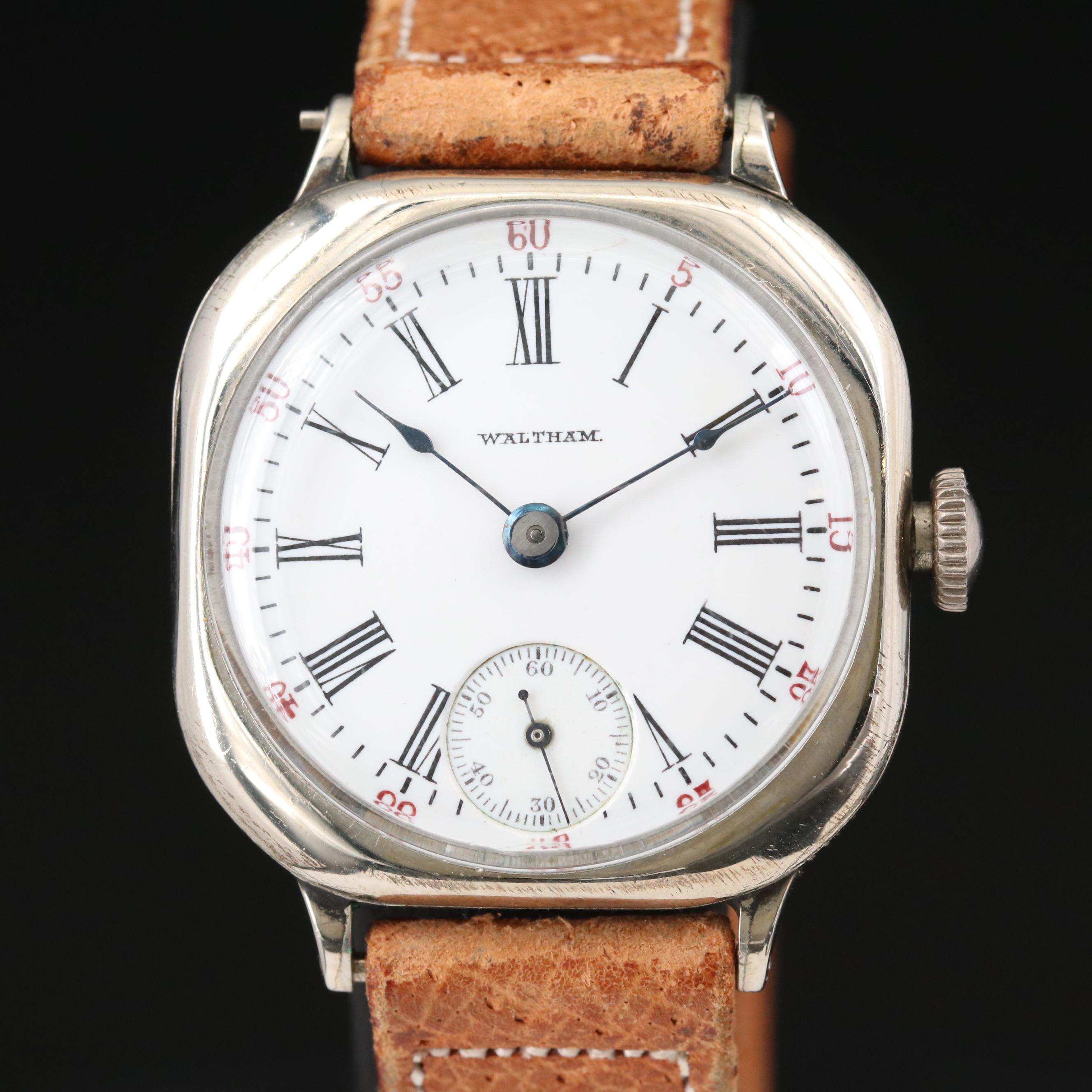 Antique Waltham Seaside White Gold Plated Stem Wind Watch, 1902 | EBTH