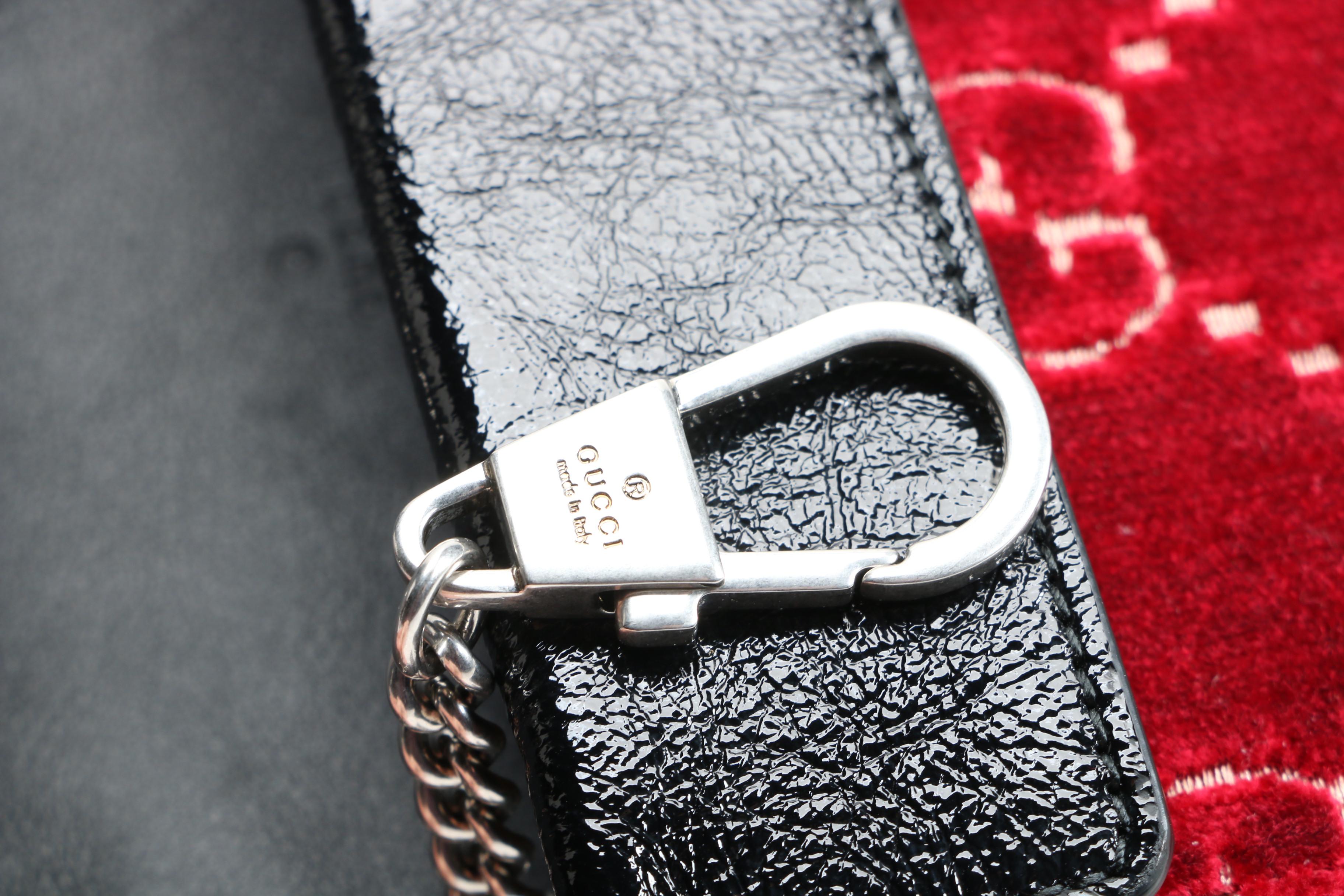 Gucci Red Dionysus GG Velvet Super Mini Bag with Susan Lucci Signed Box ...