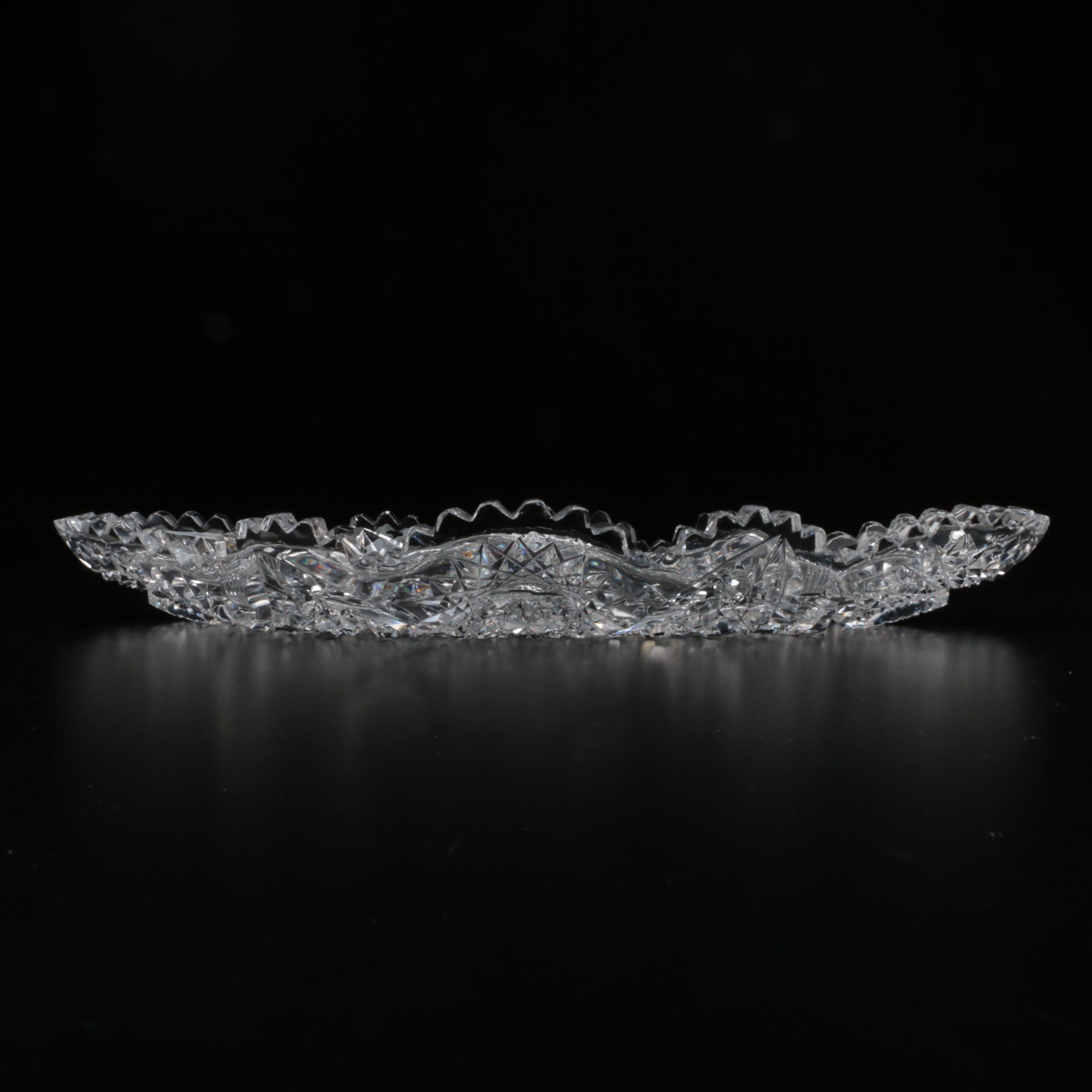American Brilliant Period "Marietta" Pattern Cut Glass Celery Dish and ...