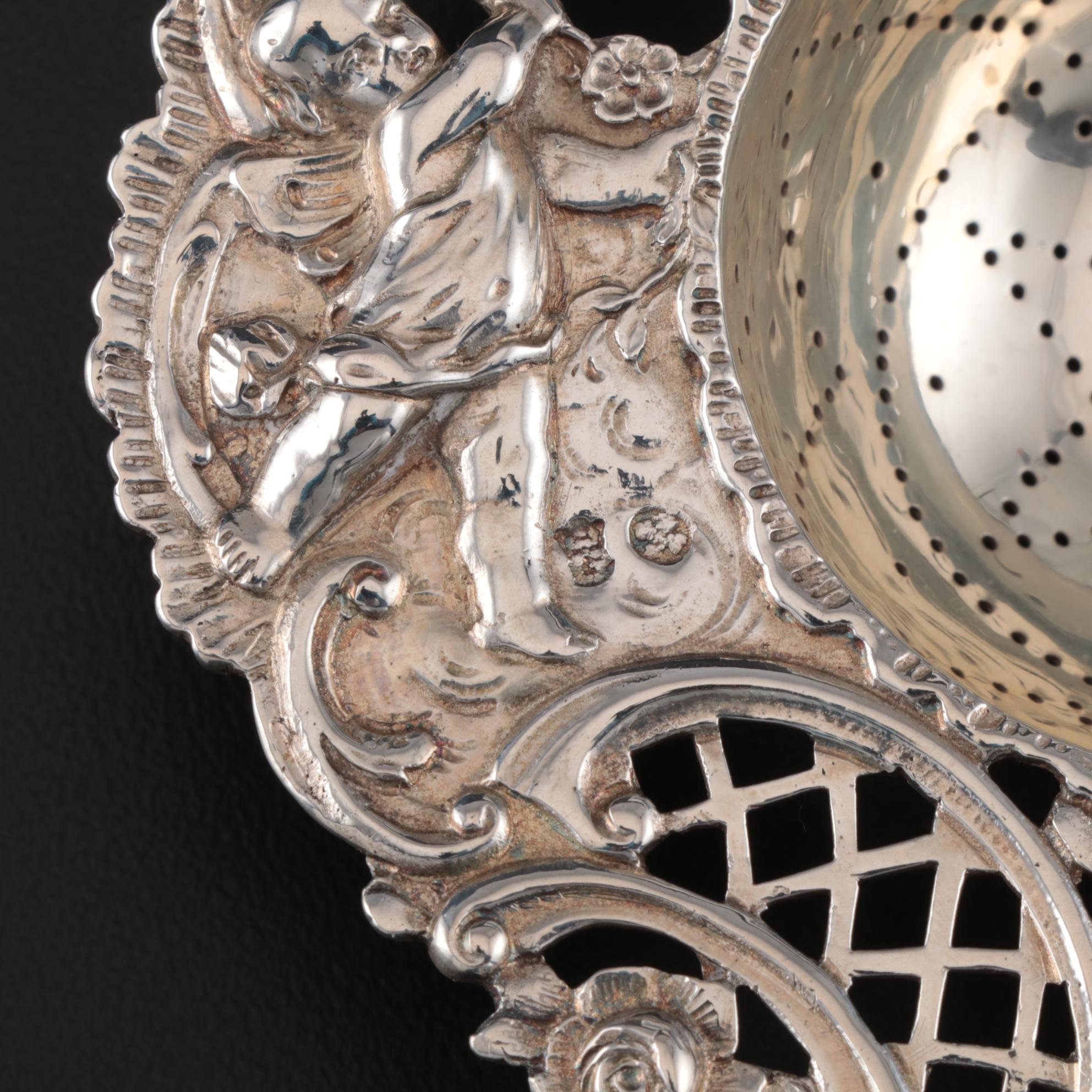 Hanau Dutch Baroque Style 800 Silver Punch Strainer, 19th Century | EBTH