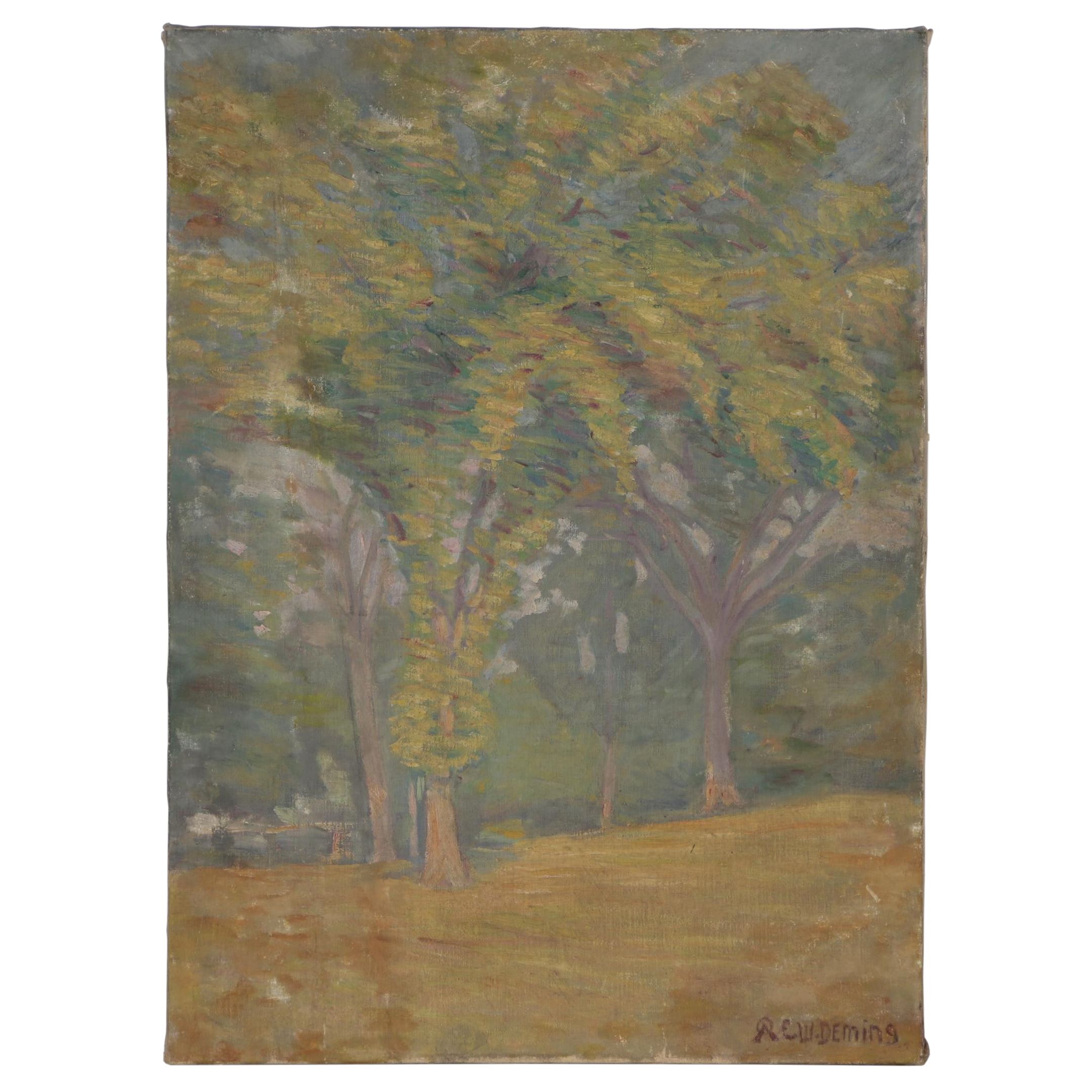 Edwin Willard Deming Landscape Oil Painting, Early 20th century ...