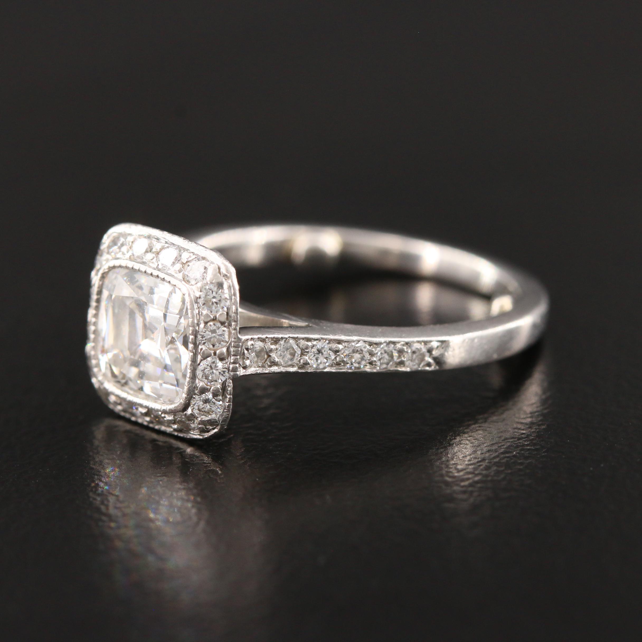 Tiffany & Co. "Legacy" Platinum 1.46 CTW Diamond Ring with Ring Boxes ...