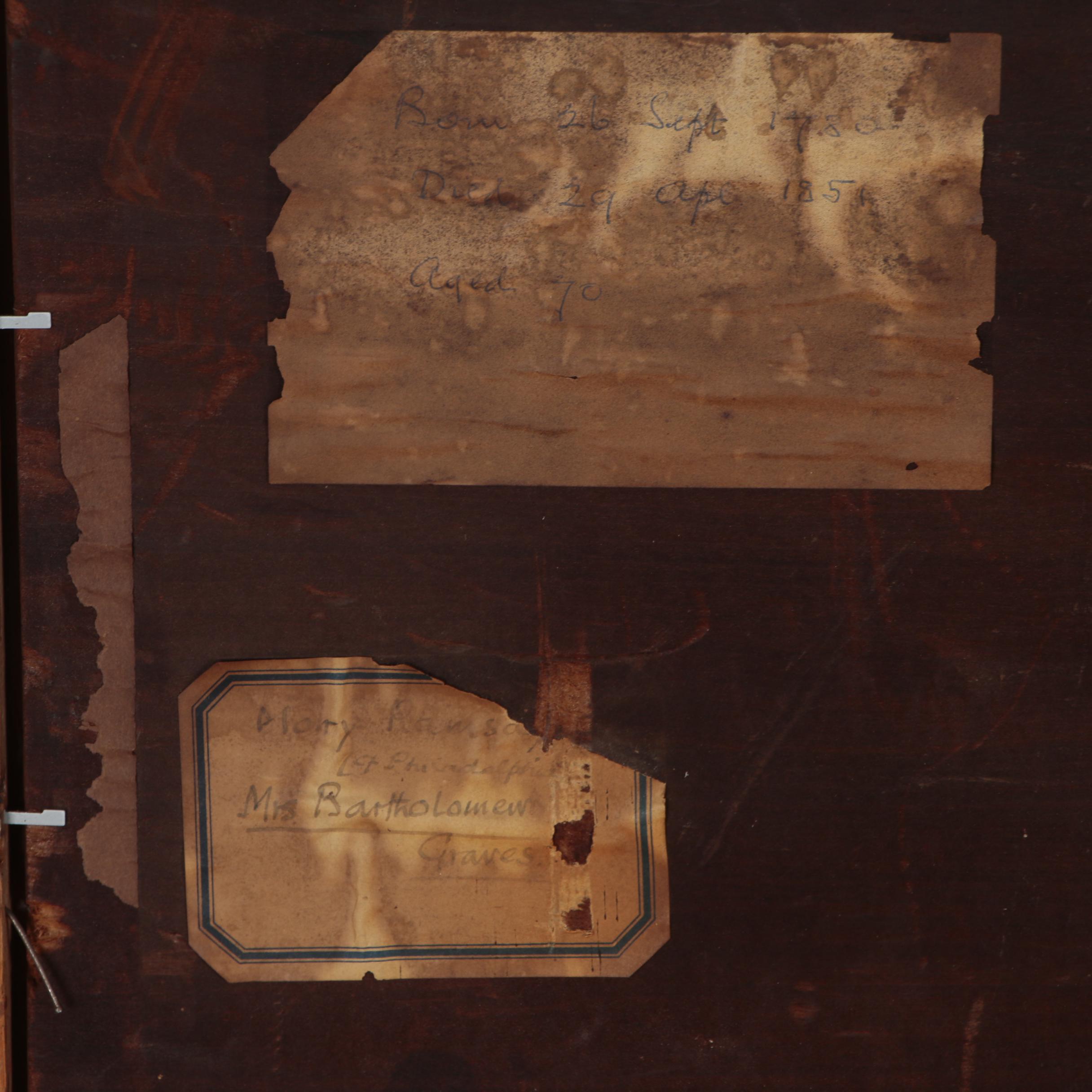 American School Portrait Oil Painting of Mary Graves, Early/Mid 19th ...