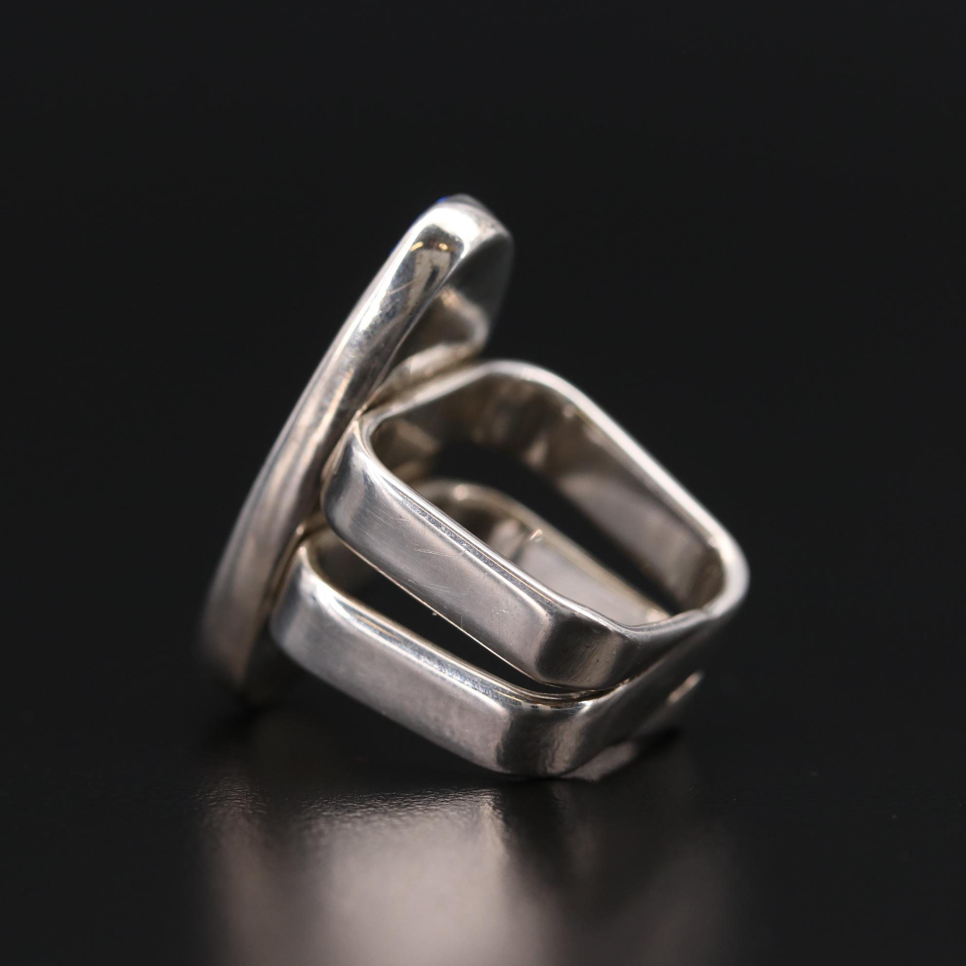 Sterling Silver Opal Pointer Ring | EBTH