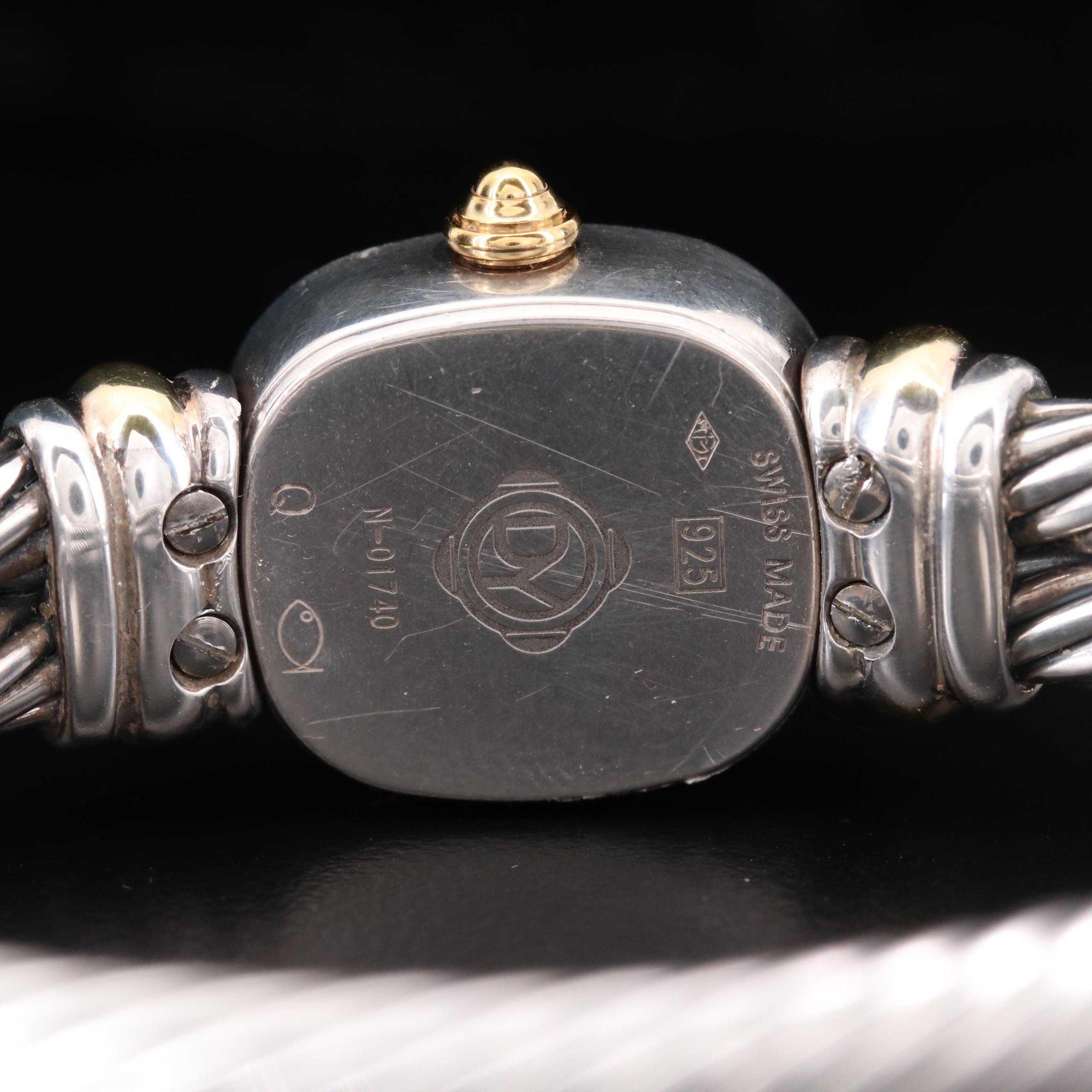 David Yurman Double Cable Sterling Silver and 18K Gold Watch | EBTH