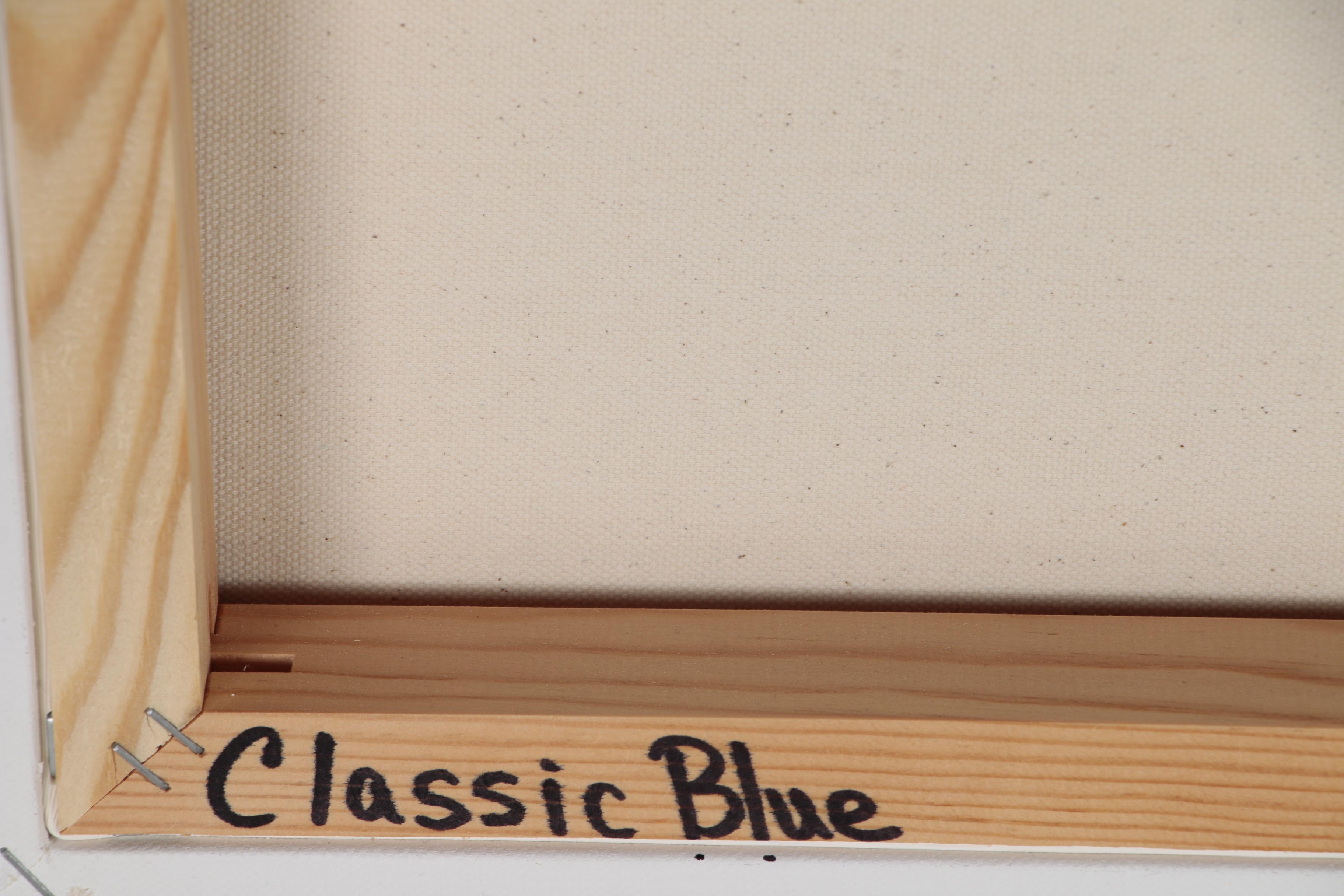 Sanna Abstract Acrylic Painting "Classic Blue" | EBTH