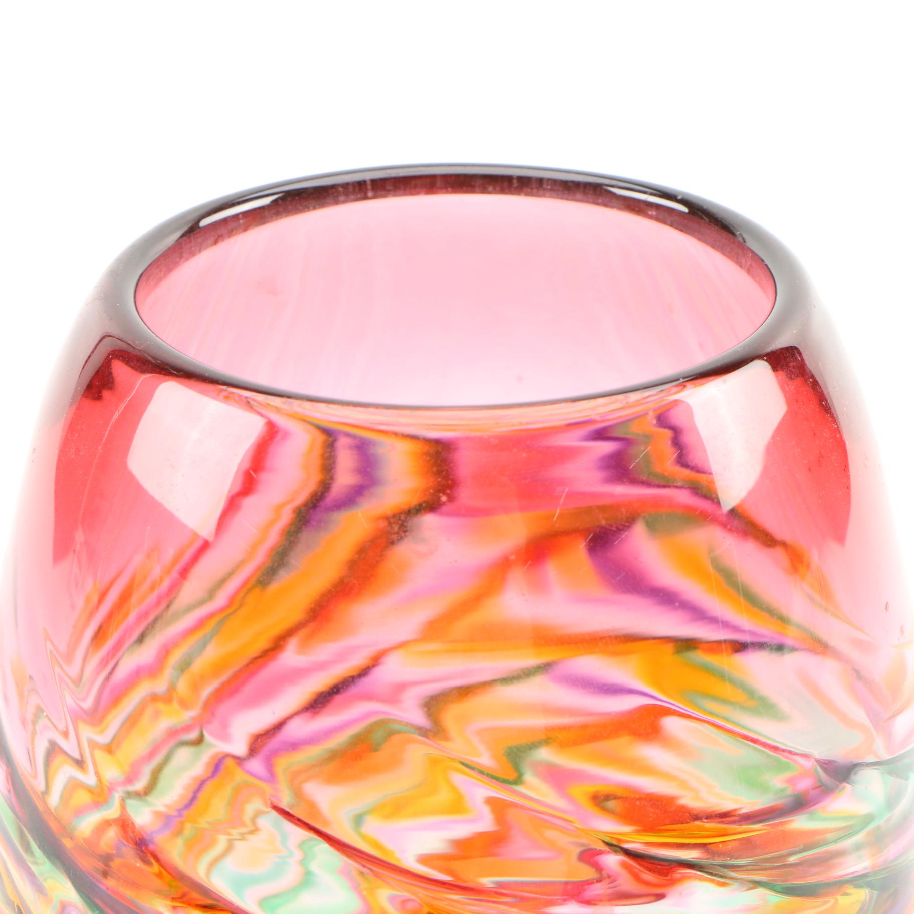 Michael Trimpol for Little River Hotglass Studio Art Glass Vase, 2014 | EBTH