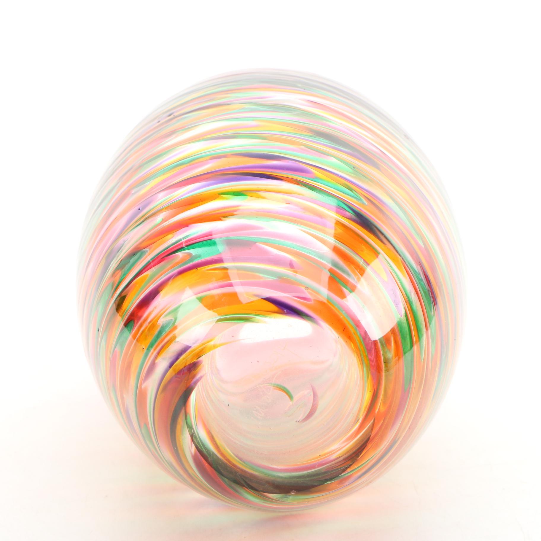 Michael Trimpol for Little River Hotglass Studio Art Glass Vase, 2014 | EBTH