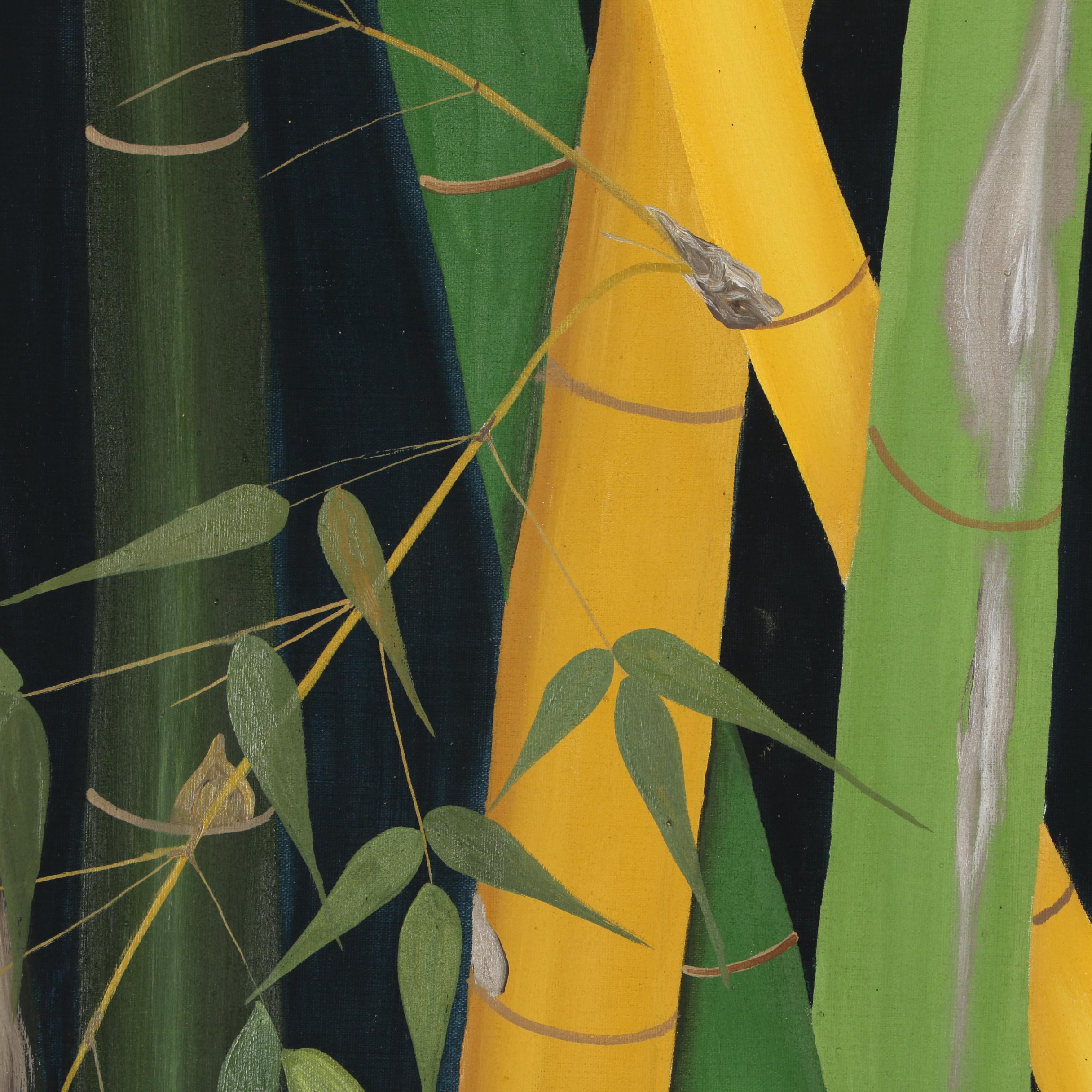 Modern Bamboo Acrylic Painting | Everything But The House