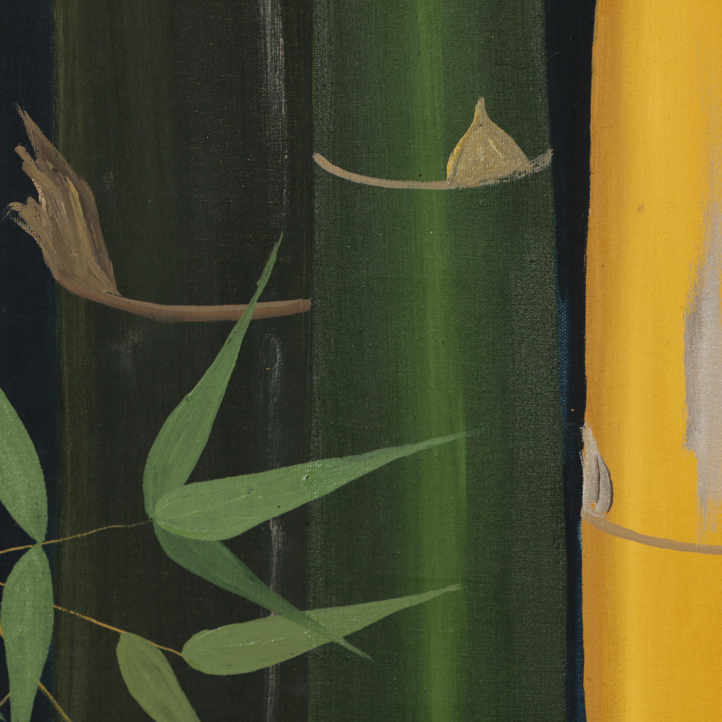 Modern Bamboo Acrylic Painting | Everything But The House