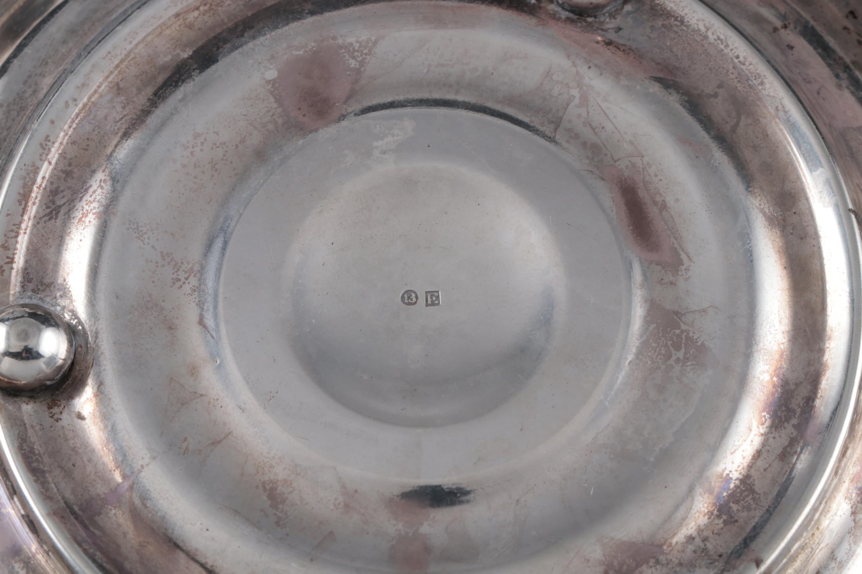 German Gothic Revival 812 Silver and Porcelain Double Inkstand, Mid ...