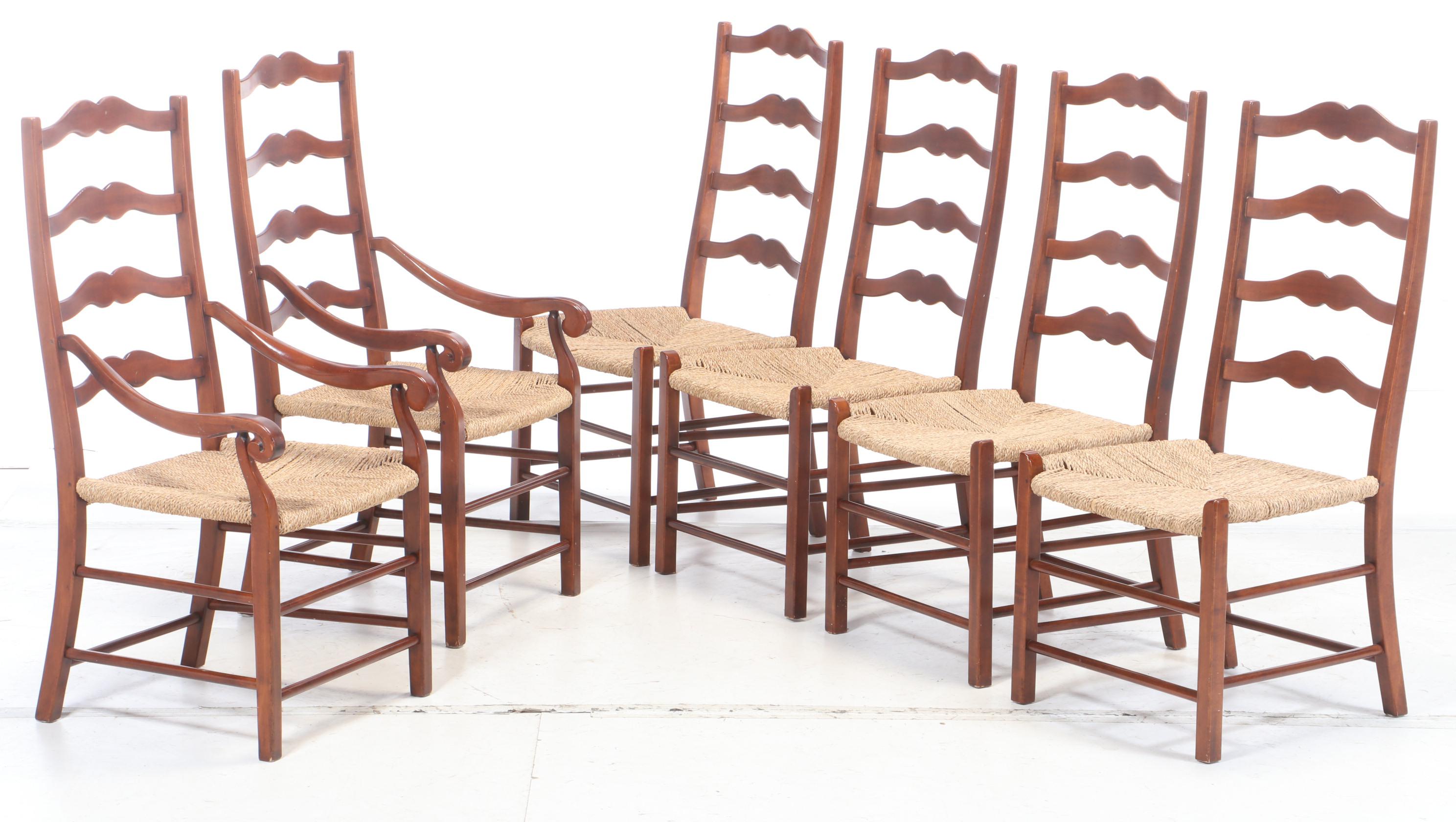 Stephen von Hohen Bucks County Cherry Farm Style Seven-Piece Dining Set ...