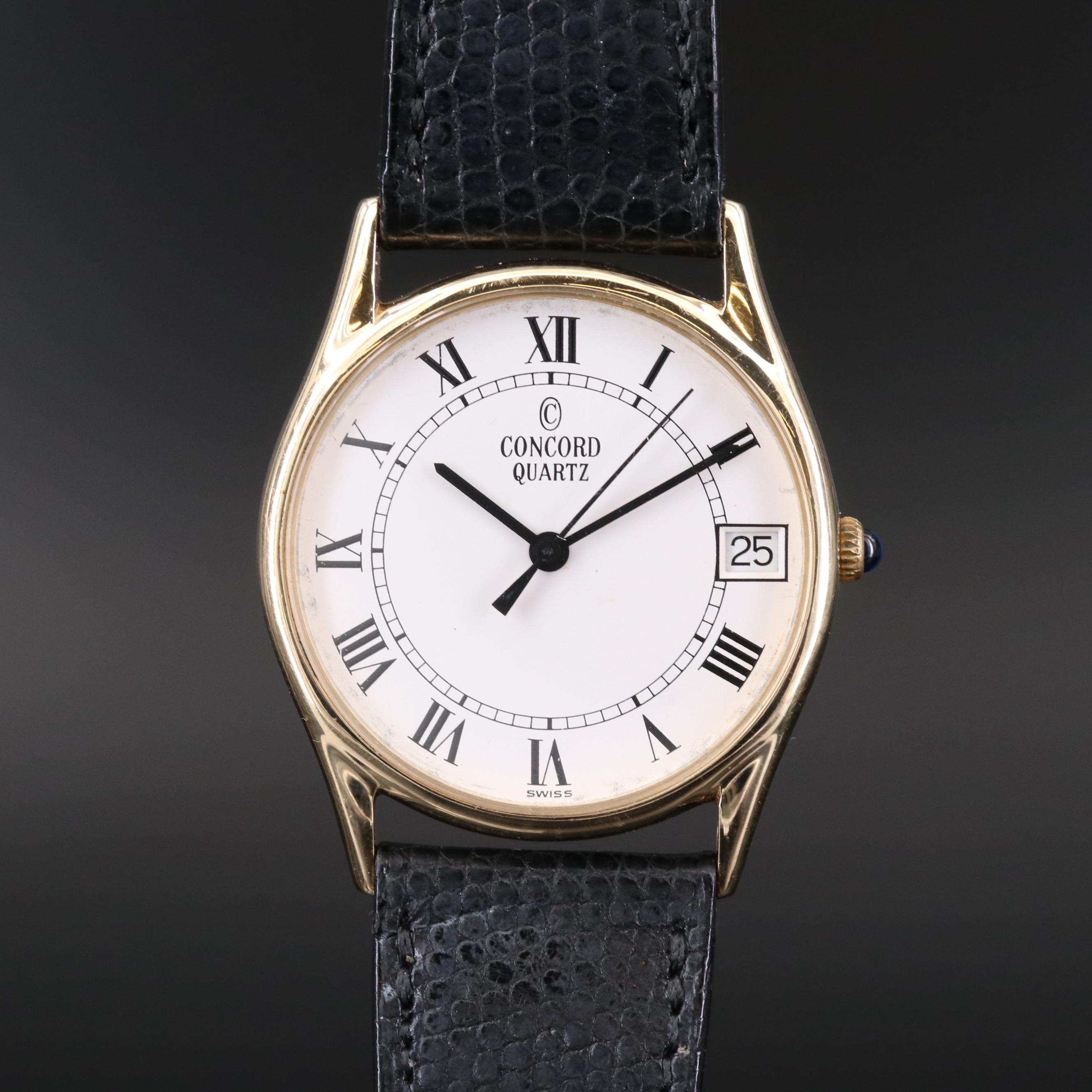 Vintage Concord 14K Gold Quartz Wristwatch | EBTH