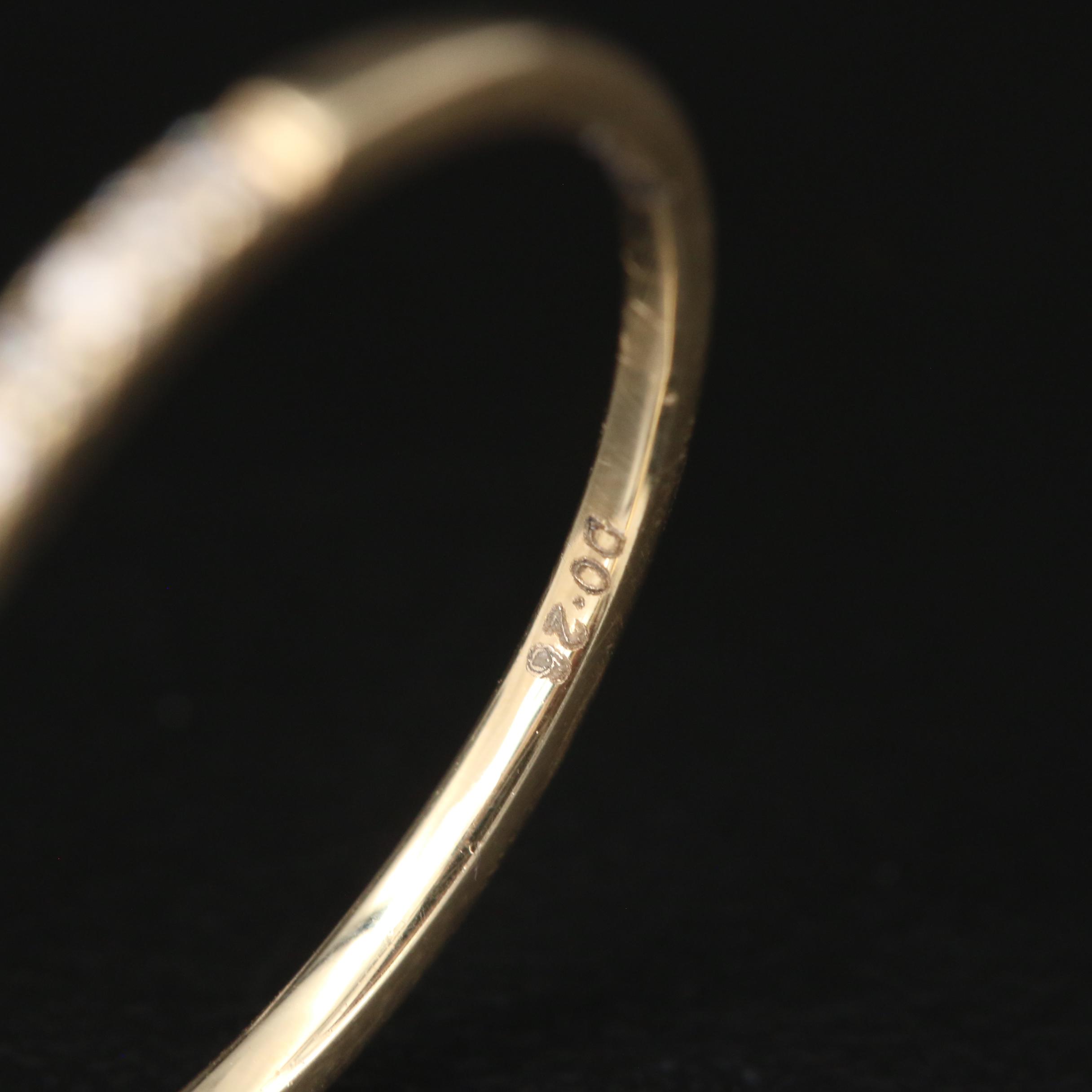 14K Yellow Gold Diamond Ribbon Ring | EBTH