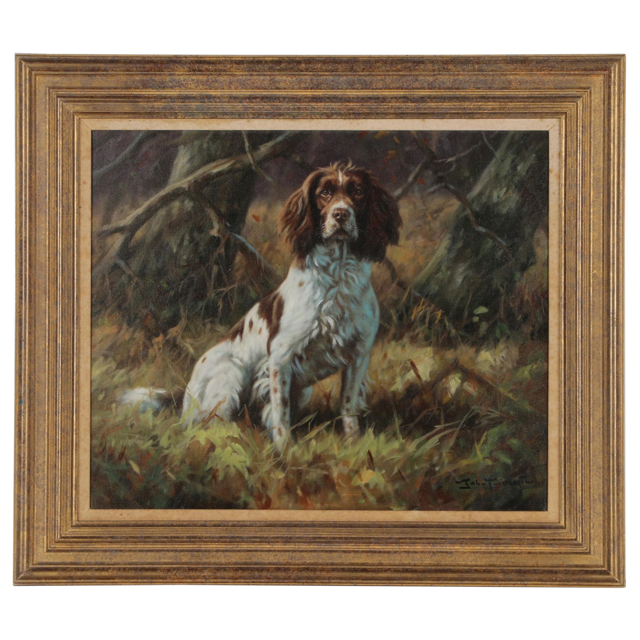 John Trickett Portrait Oil Painting of Cocker Spaniel Dog | EBTH
