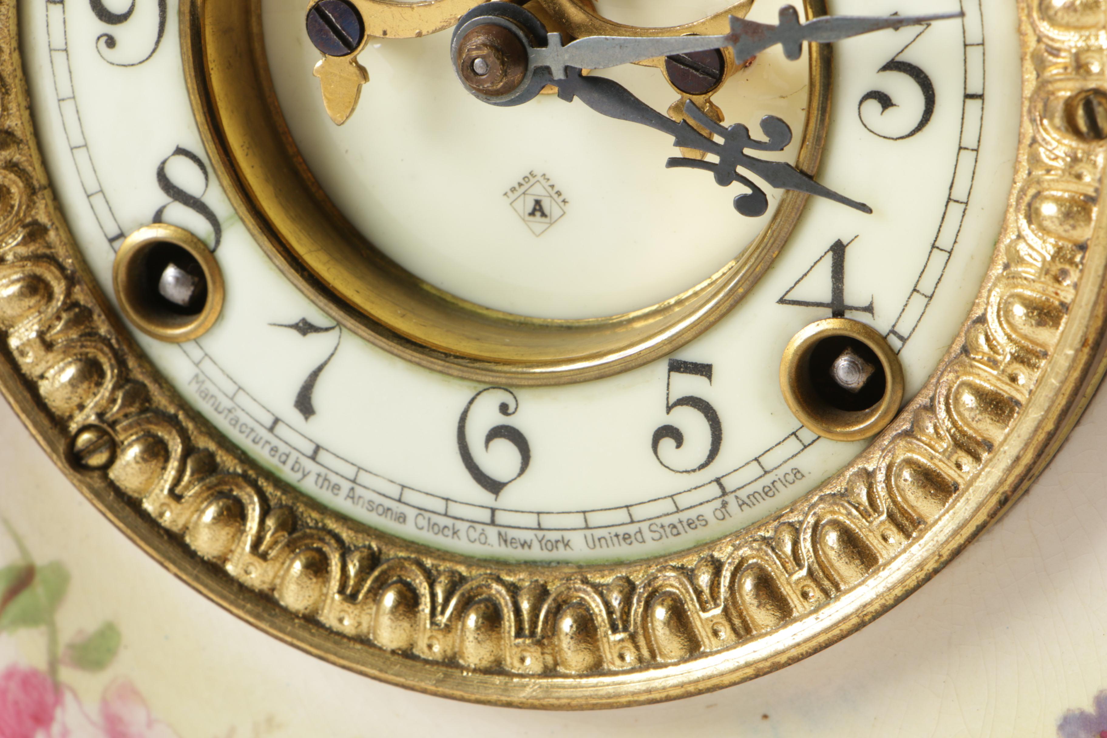 Ansonia Royal Bonn "La Verdon" Porcelain Mantel Clock | EBTH