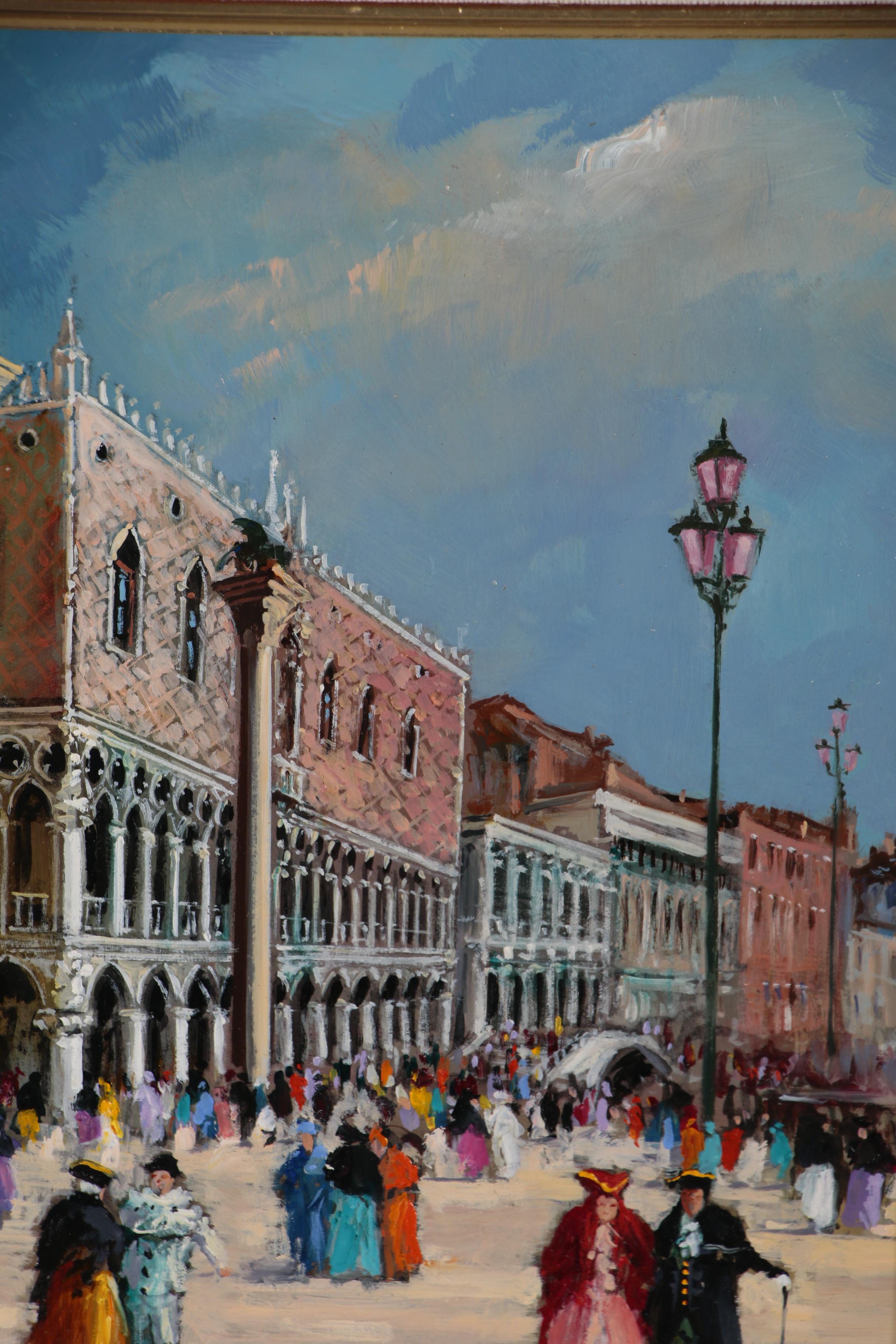 Mario Gianello Oil Painting of Italian Street Scene | Everything But ...