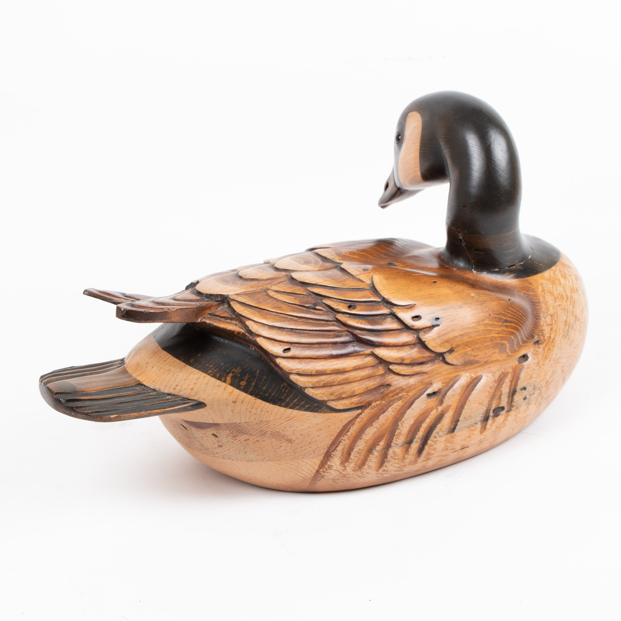 Tom Taber Carved and Painted Canadian Goose Decoy | EBTH
