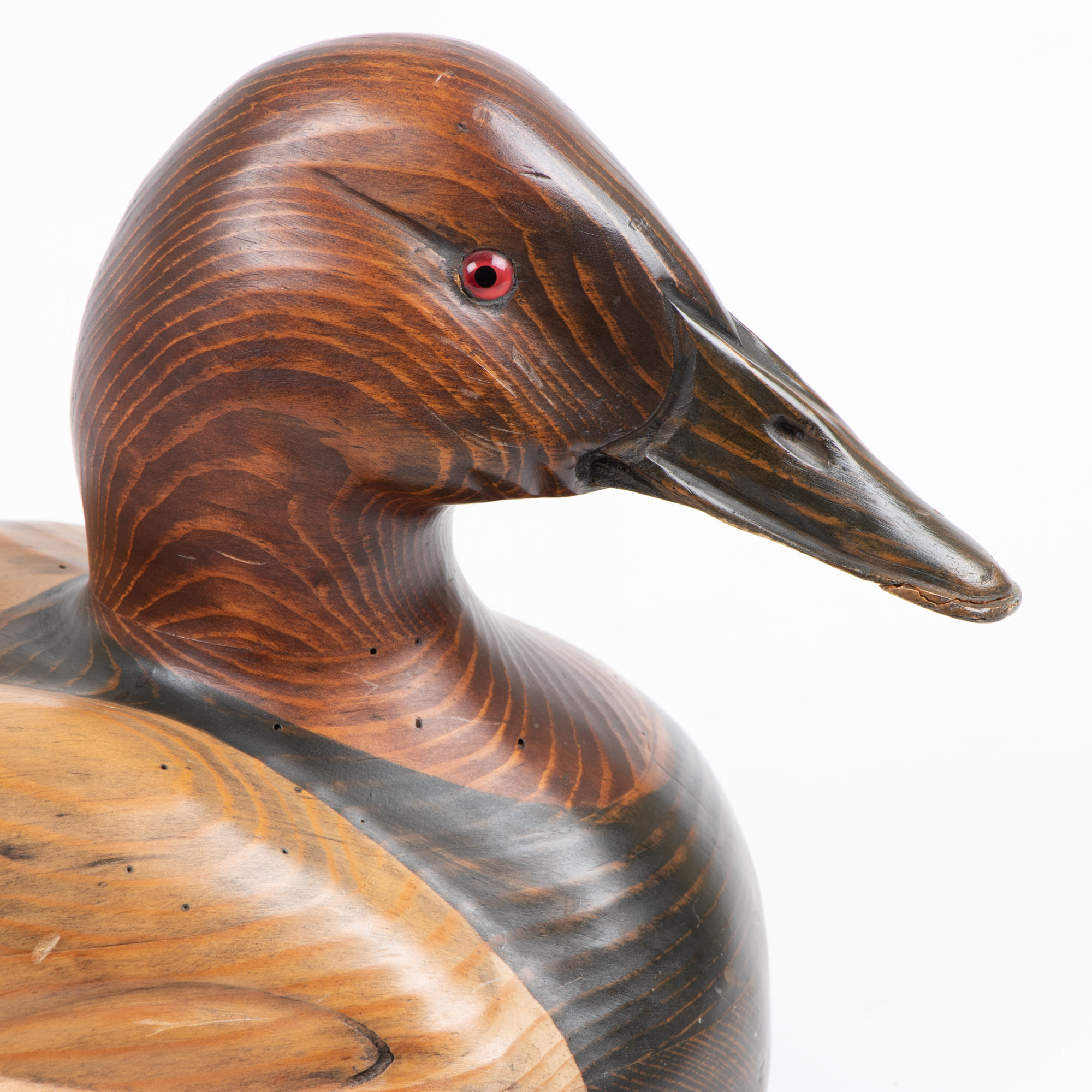 Tom Taber and John R. Fairfield Carved and Painted Canvasback Duck ...