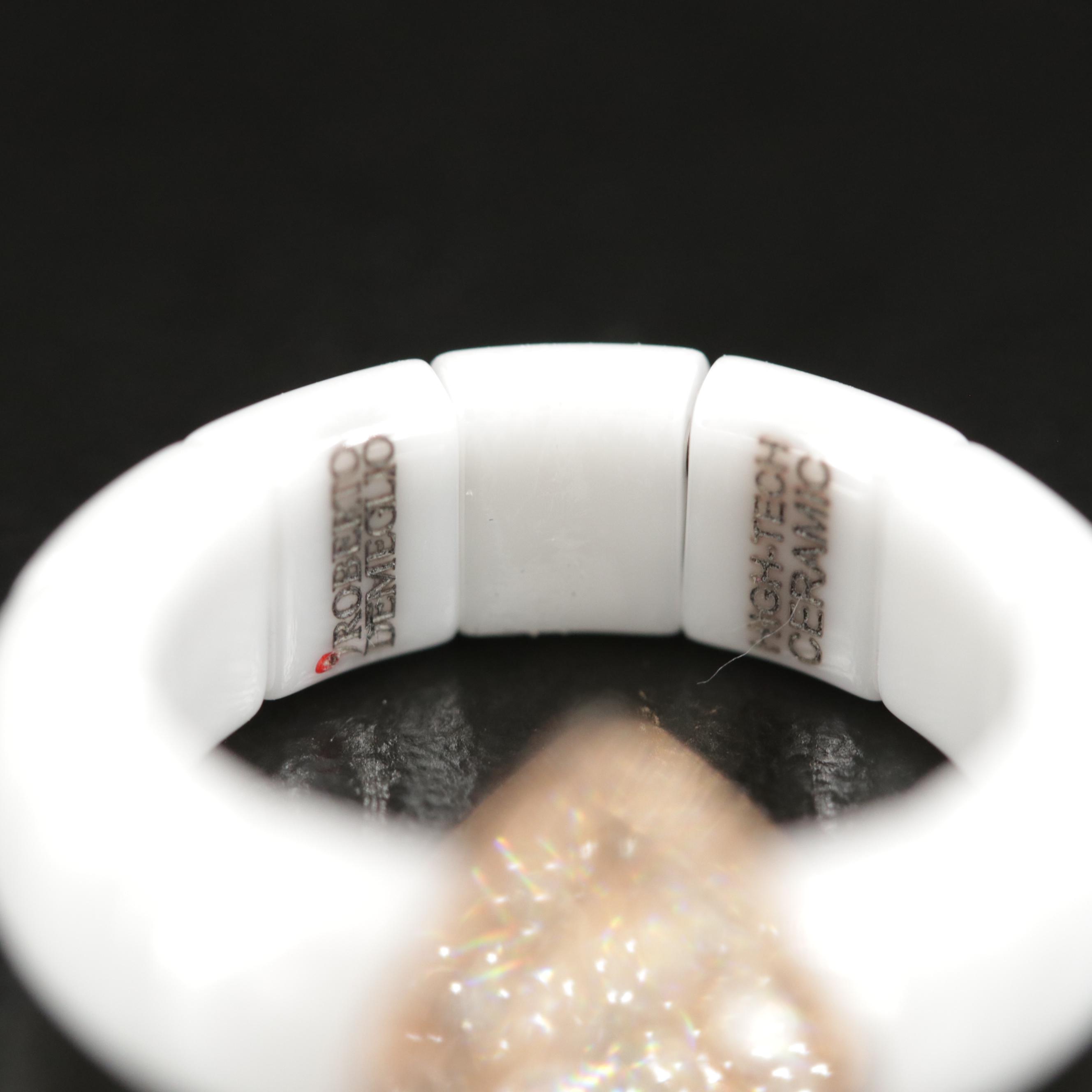 Roberto Demeglio 18K Diamond Ring with Flexible Ceramic Band | EBTH