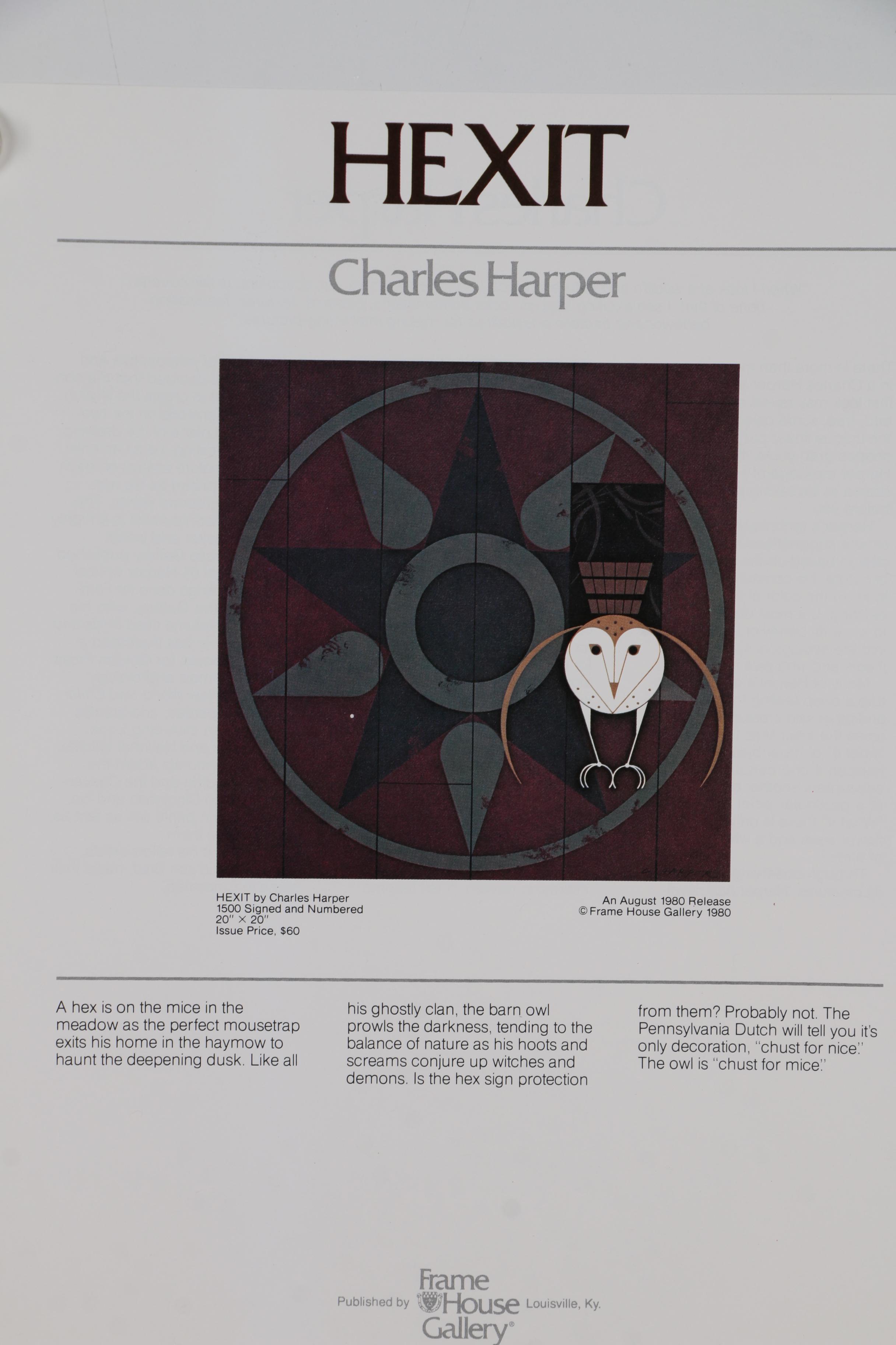 Charley Harper Serigraph "Hexit", 1980 | Everything But The House