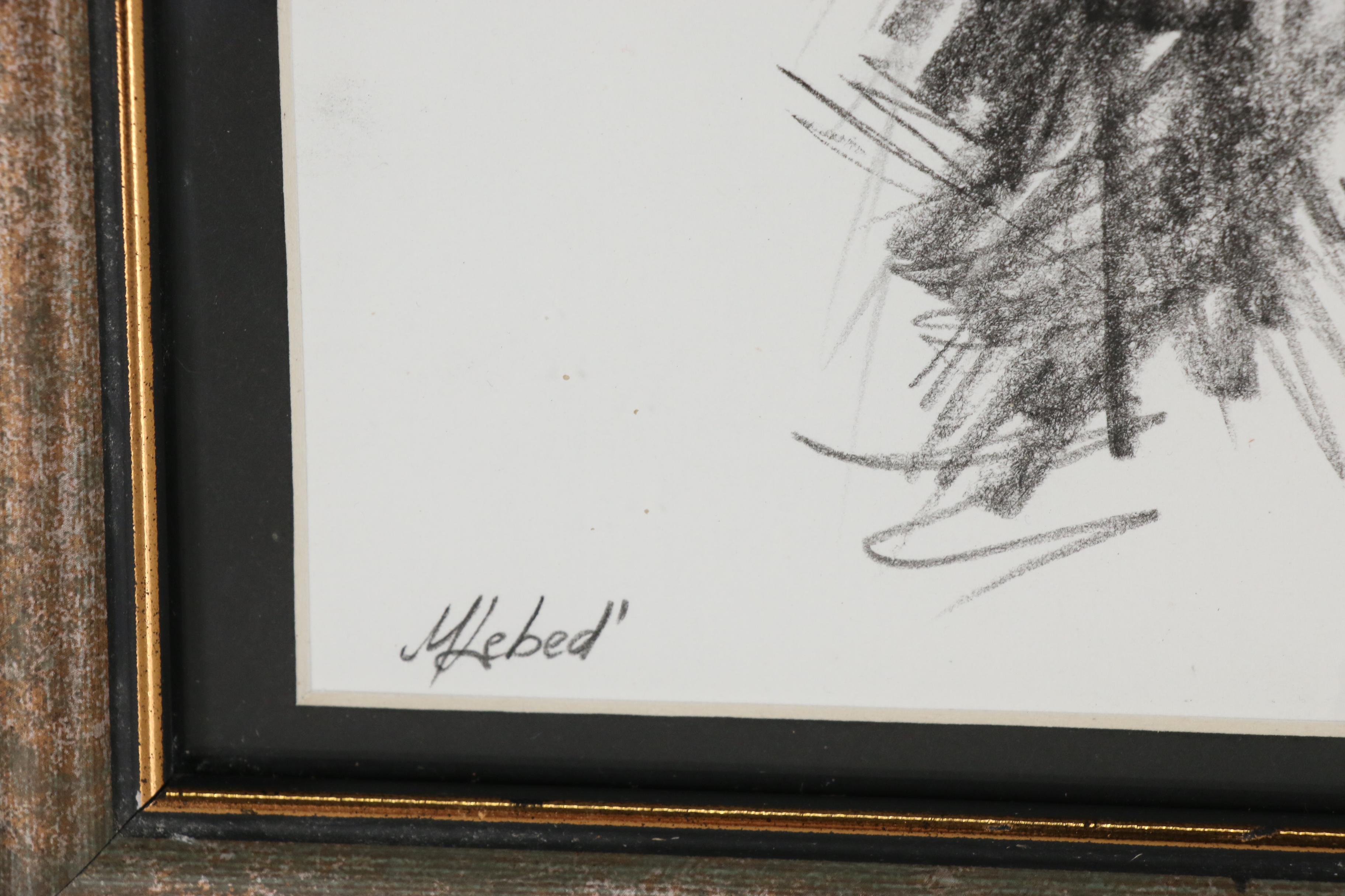 Marina Lebed Graphite Drawing of Bunny | EBTH