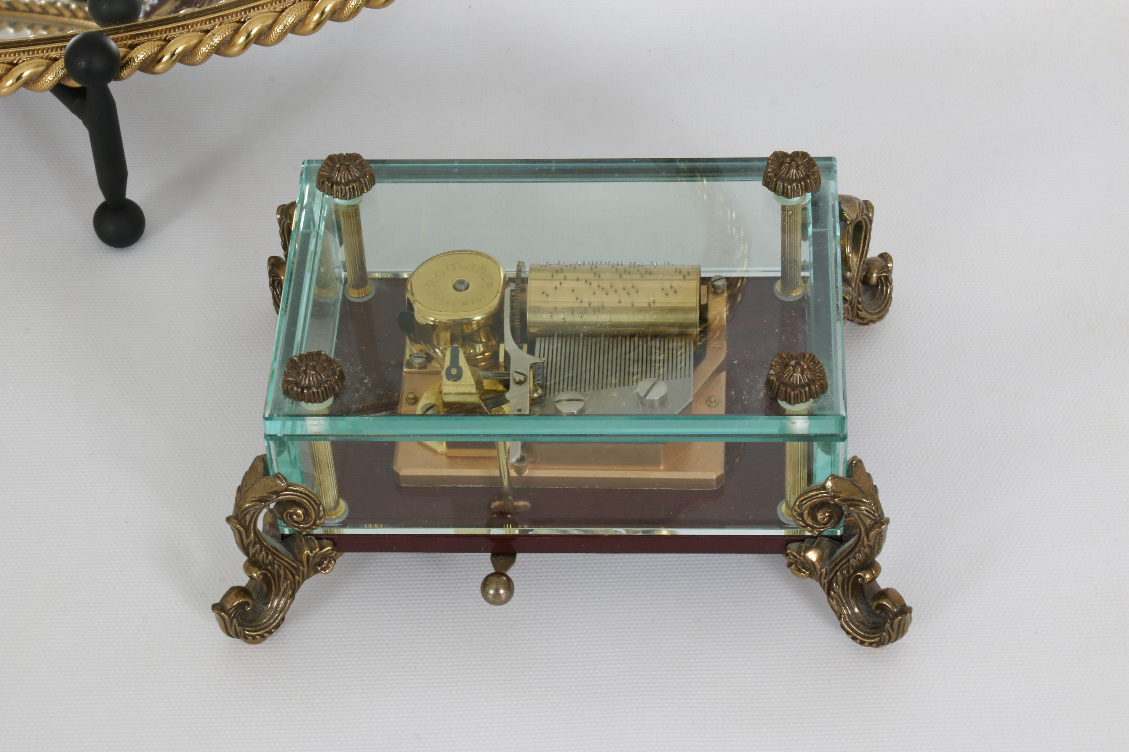 Enamel Trinket Boxes Featuring Monet, Glass Music Box and Mirrored ...