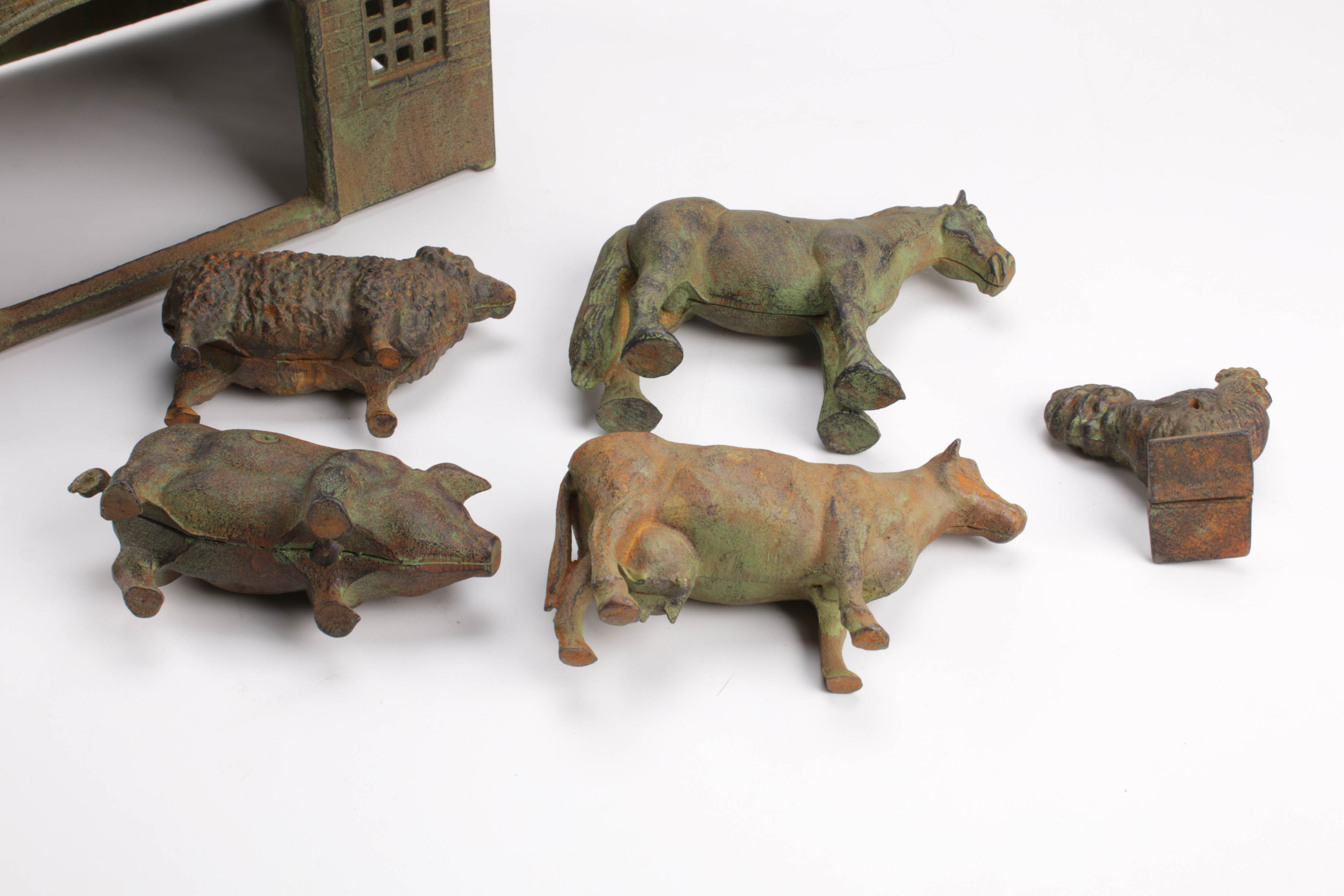 Cast Iron "Stock Farm" Barn with Animals | EBTH