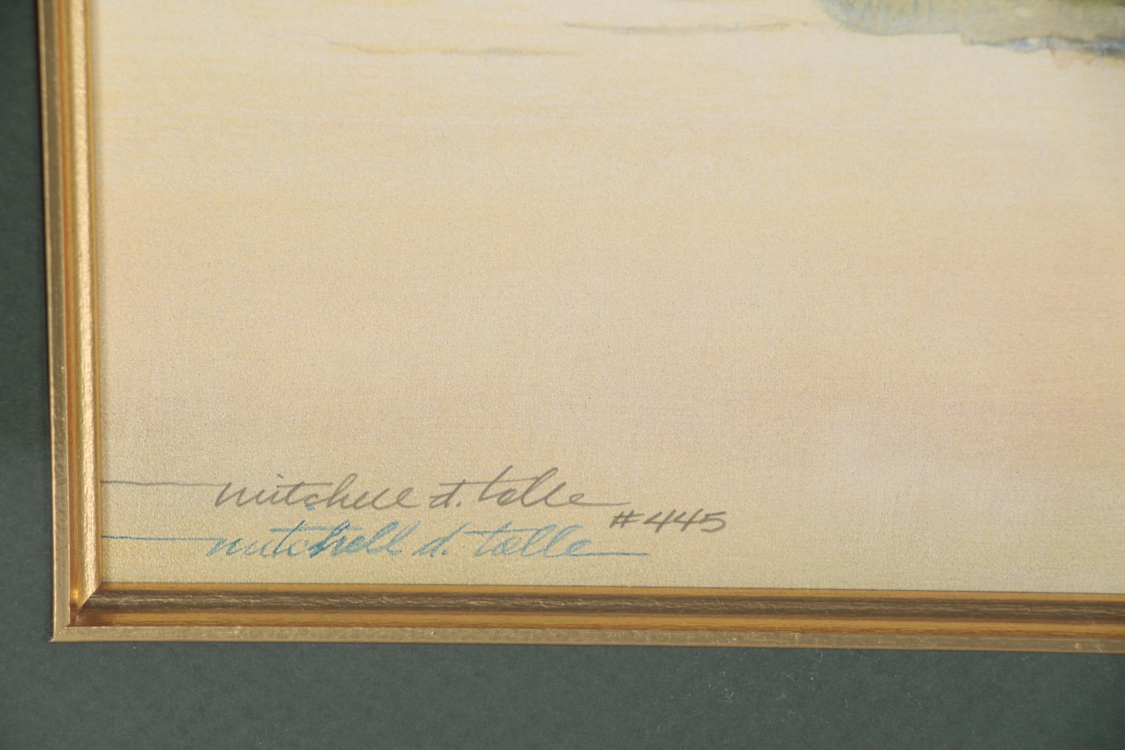 Mitchell Tolle Offset Lithograph of Lakeside Scene | EBTH