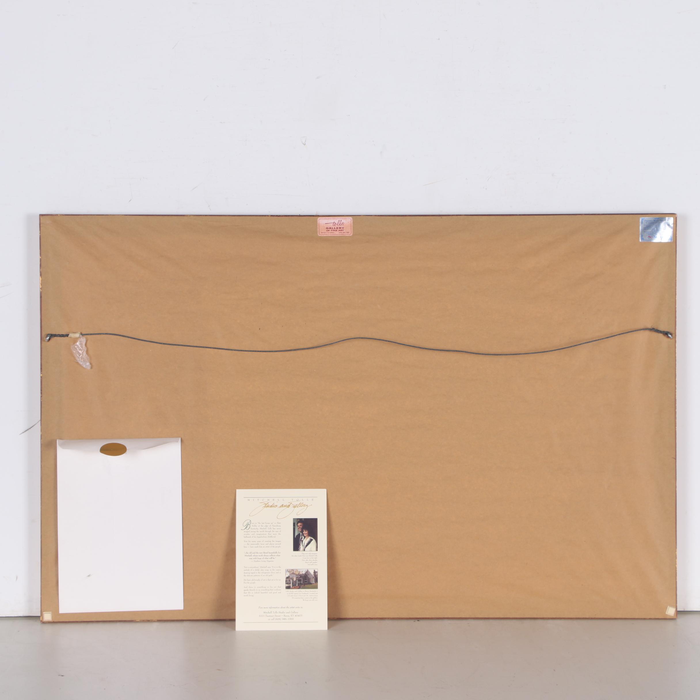 Mitchell Tolle Offset Lithograph of Lakeside Scene | EBTH