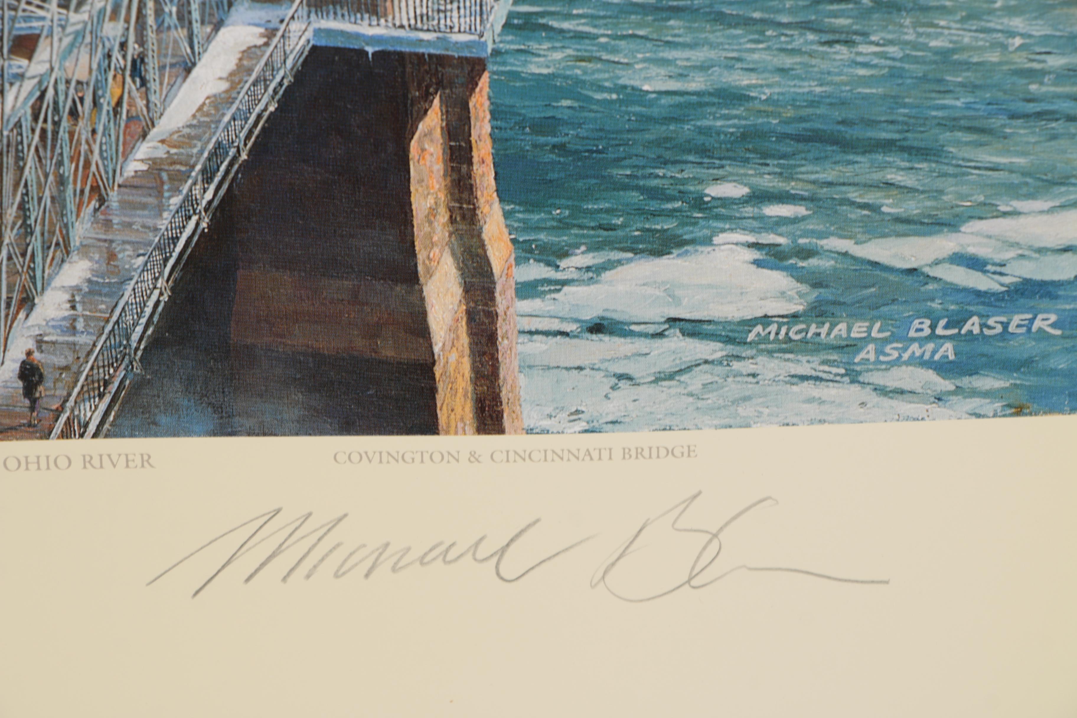 Michael Blaser Offset Lithograph "View of Covington, Christmas of 1917 ...