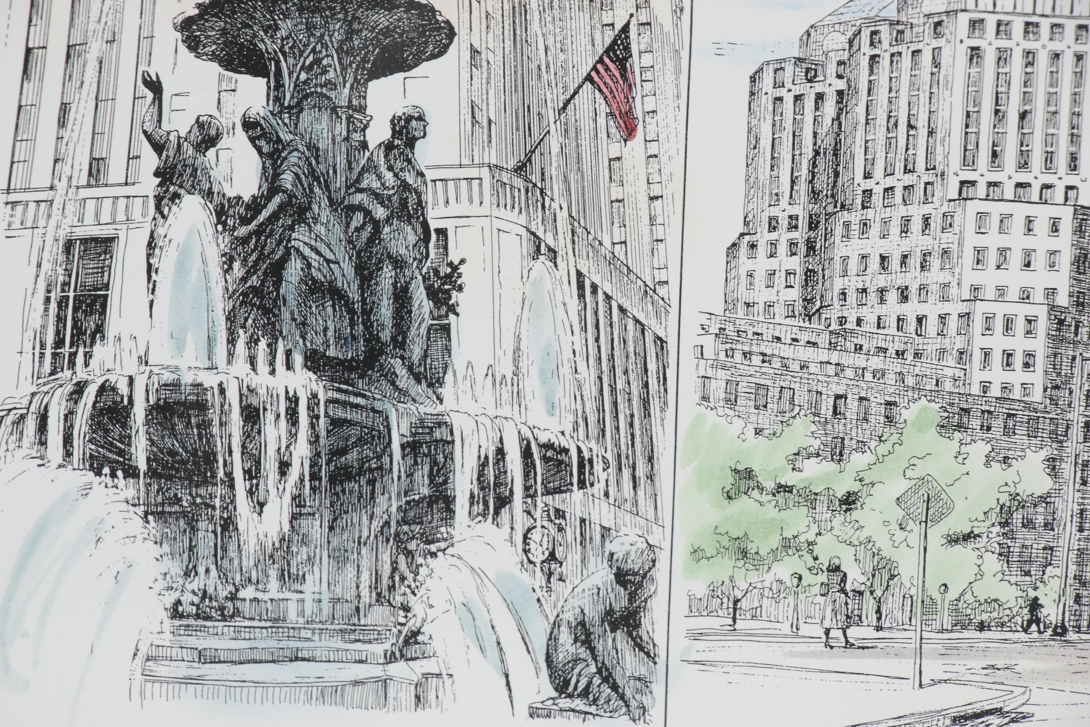 Lithograph after S.E. Miller of Cincinnati, Ohio Landmarks | EBTH