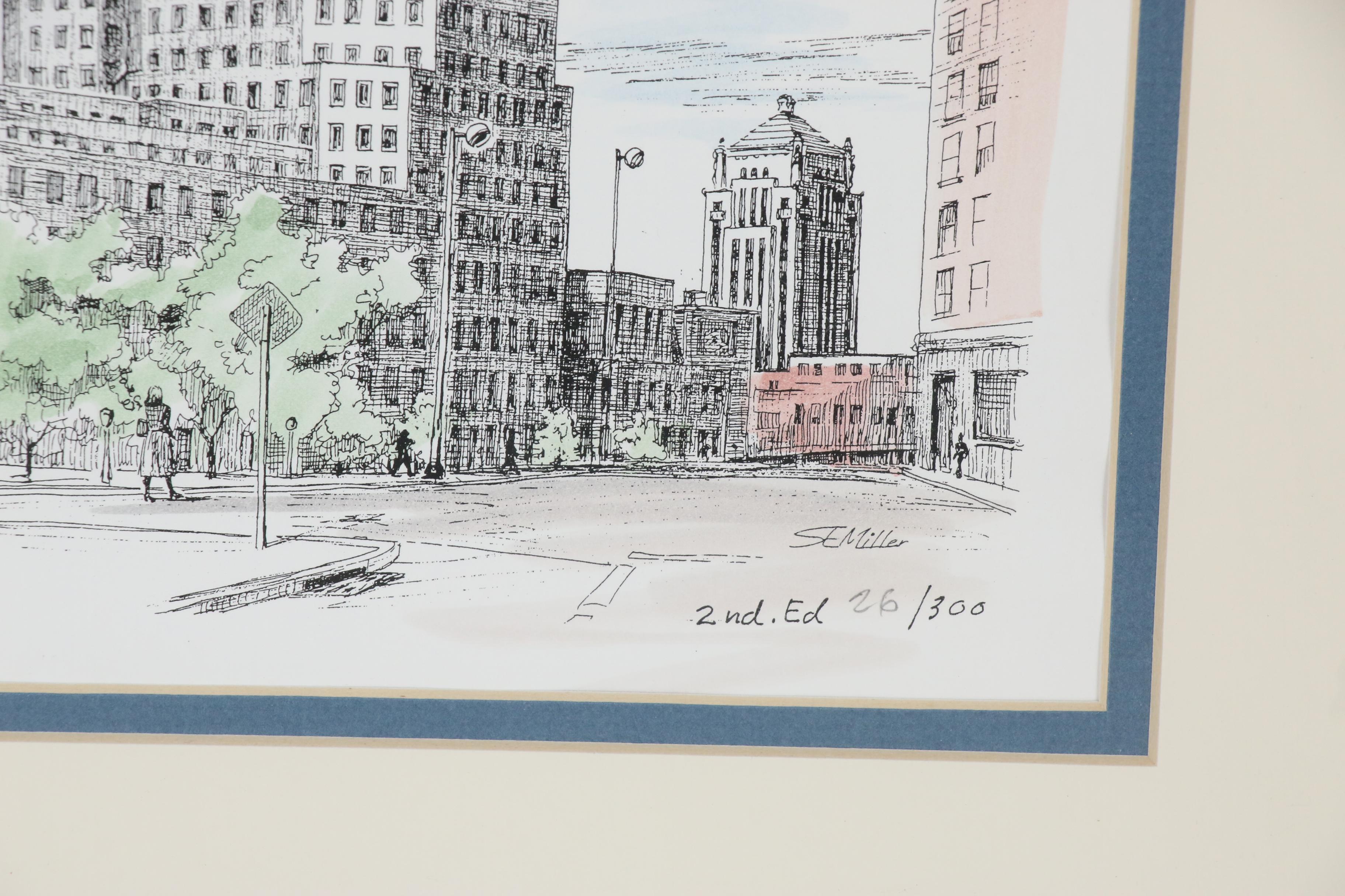 Lithograph after S.E. Miller of Cincinnati, Ohio Landmarks | EBTH