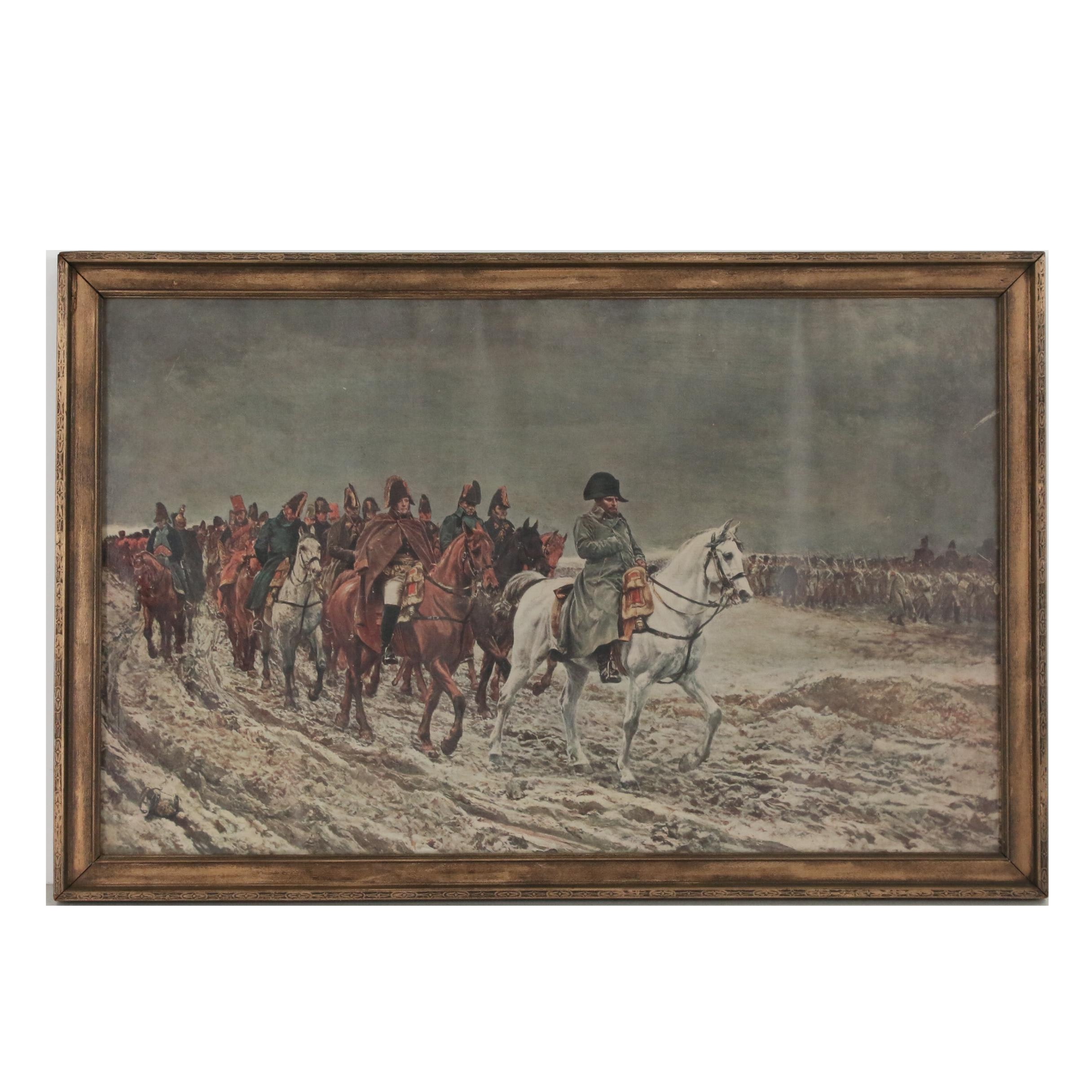 Offset Lithograph After Jean-Louis Ernest Meissonier "Campagne de ...